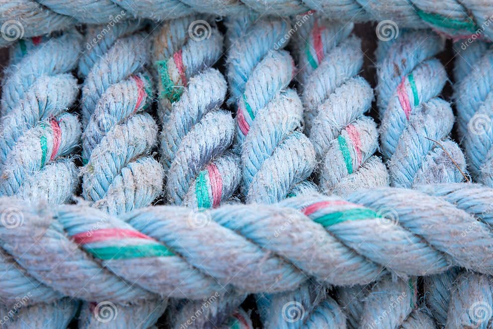 Blue Used Old Ropes Recurring Pattern Texture Rigging of a Sailing Ship ...