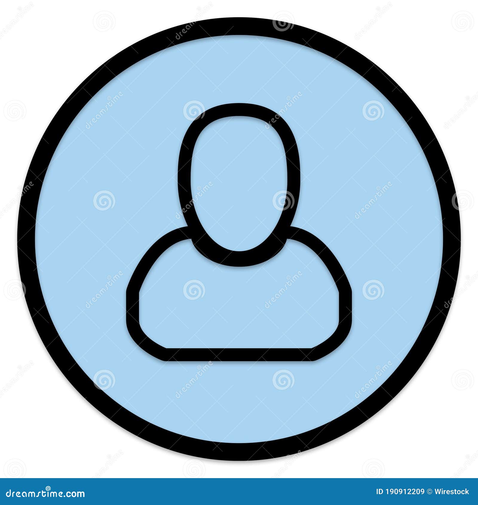 Blue User Icon on a White Background Stock Illustration - Illustration ...