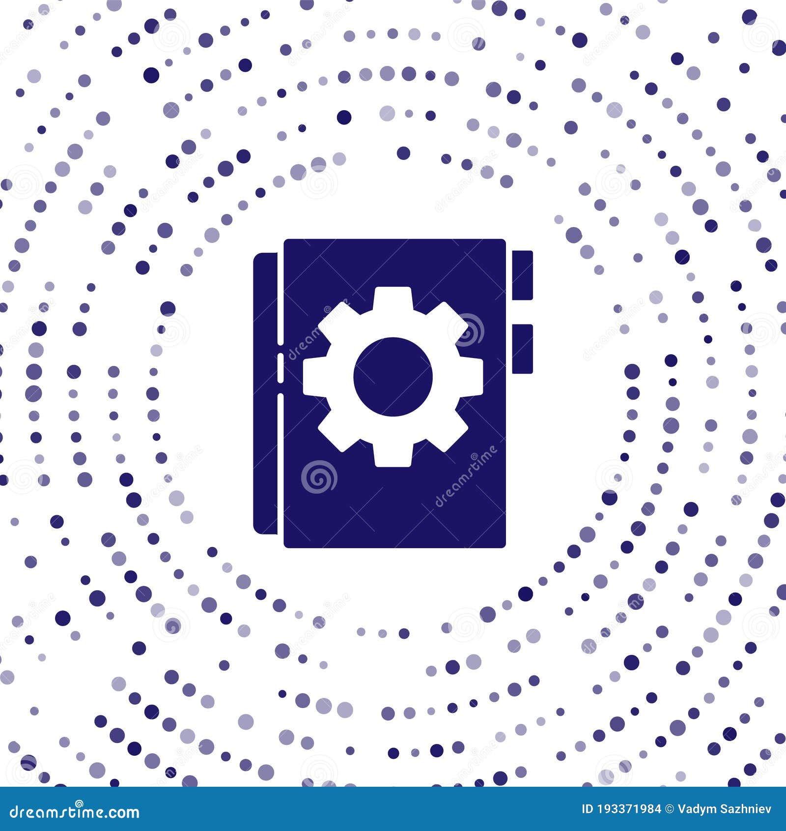 Blue User Manual Icon Isolated on White Background. User Guide Book ...