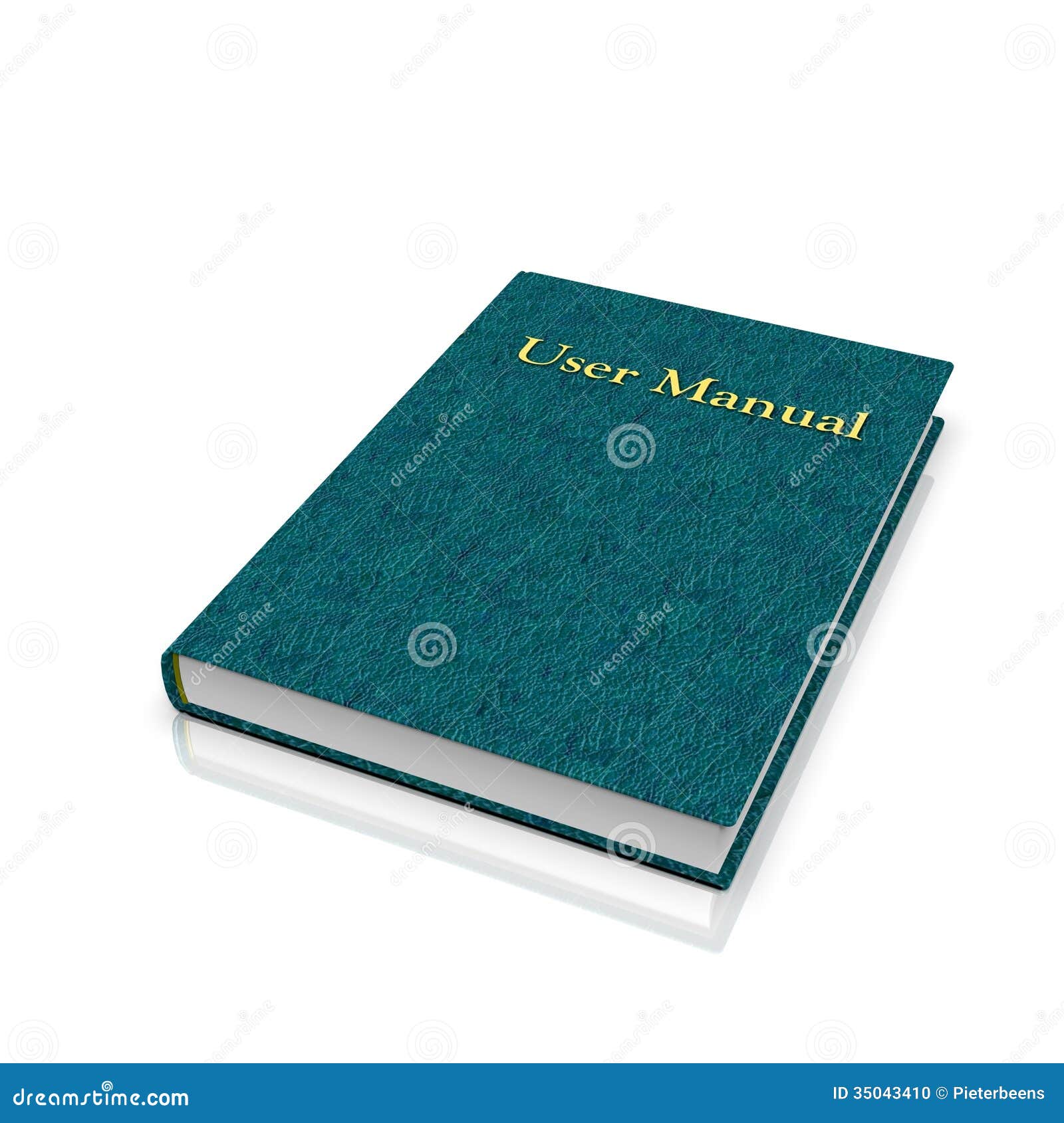 Blue User Manual on White Background Stock Illustration - Illustration ...