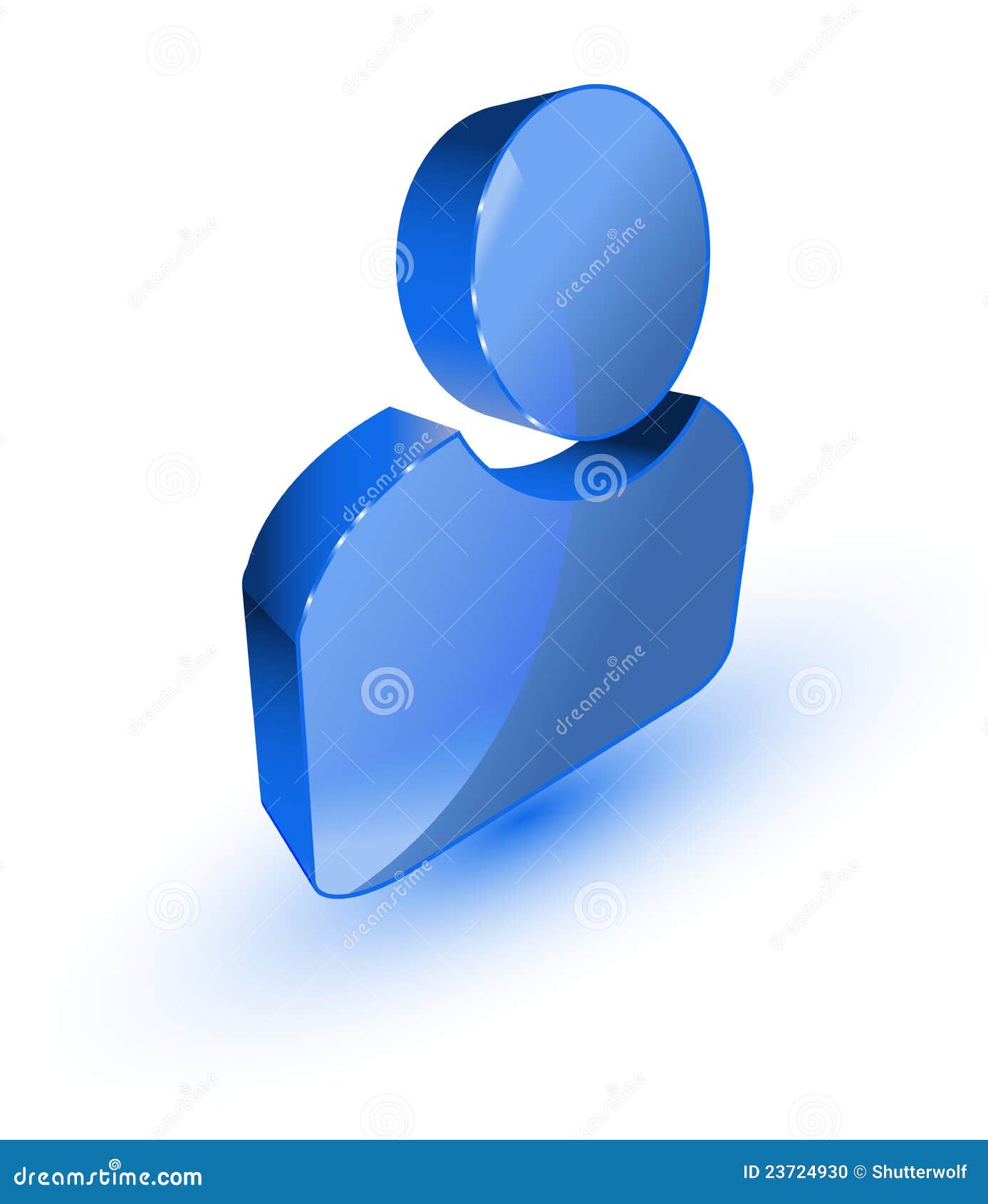 Blue user profile symbol stock vector. Illustration of person - 23724930