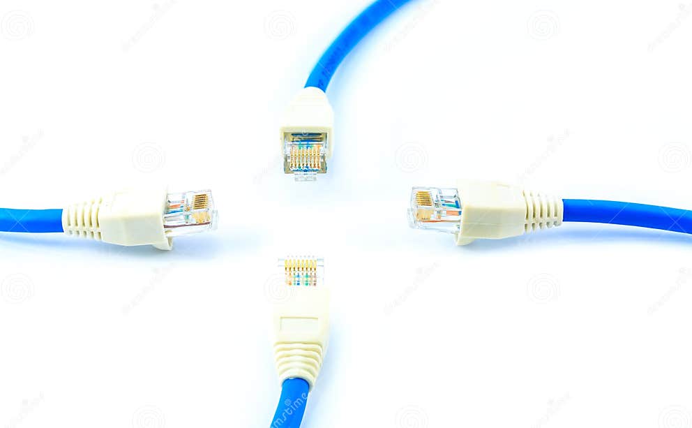 Blue utp cable stock image. Image of computer, connection - 51064563