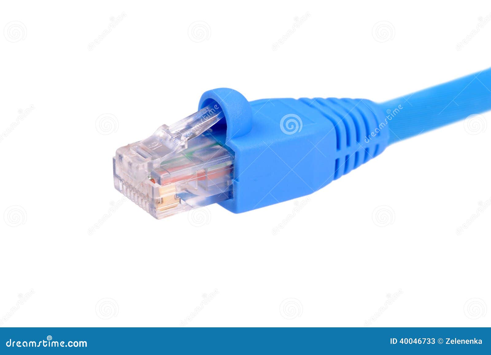 Blue Utp Cat6 Network Cable Isolated on White Background Stock Image ...