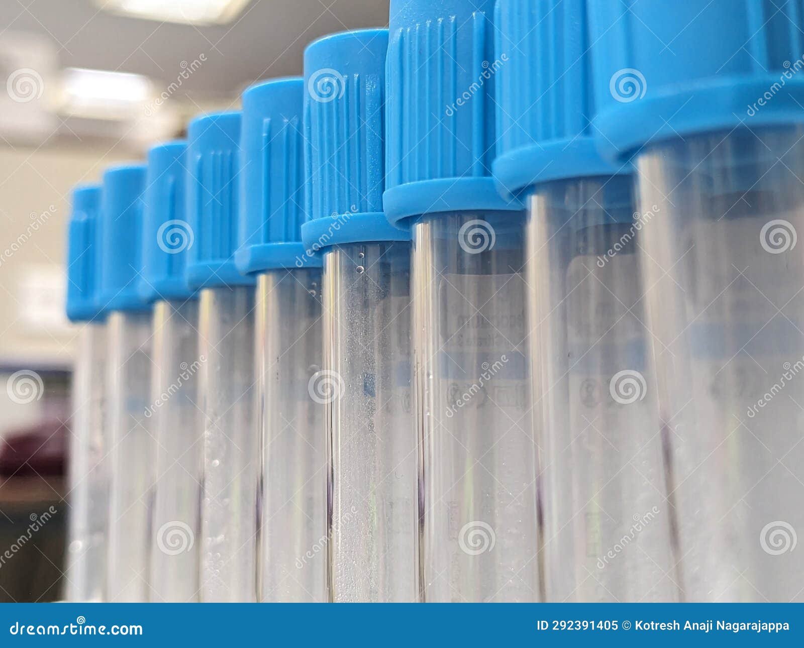 Blue Vacutainer in the Hospital Stock Image - Image of shortlisthealth ...