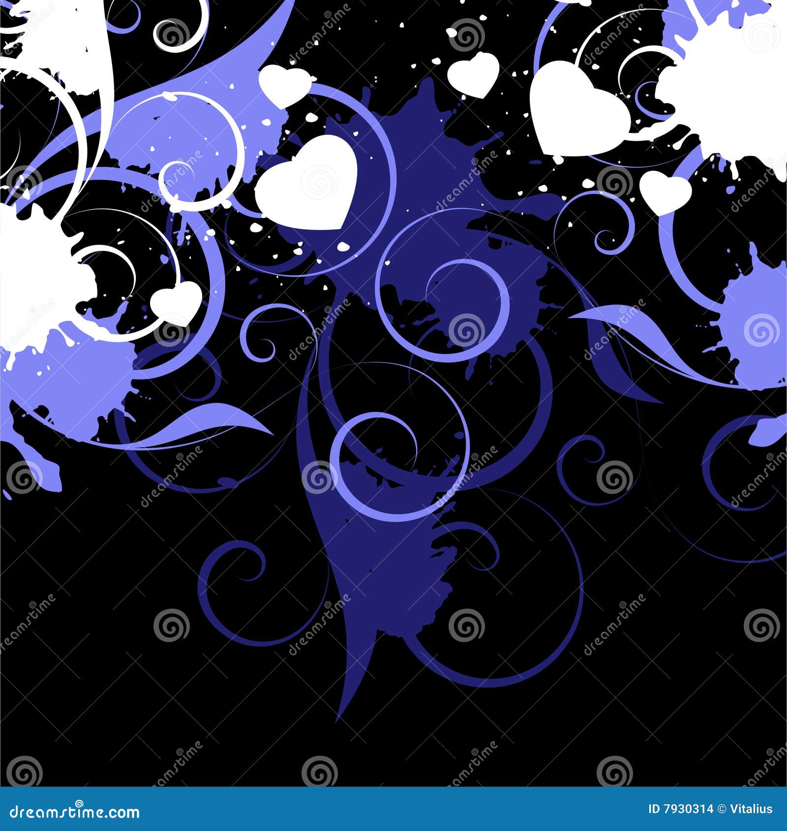 Blue Valentines Background stock illustration. Illustration of ...