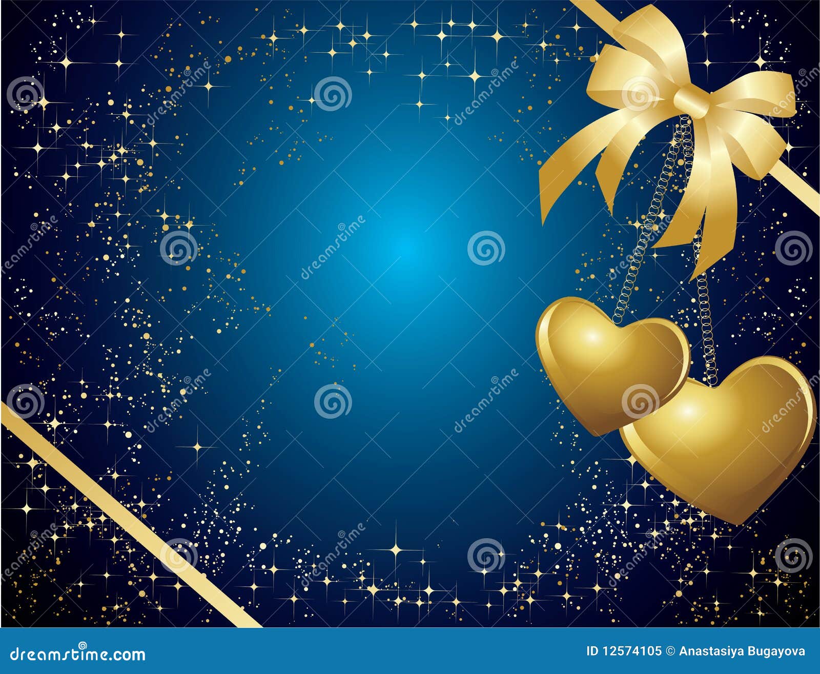 Blue valentines card stock vector. Illustration of hearts - 12574105