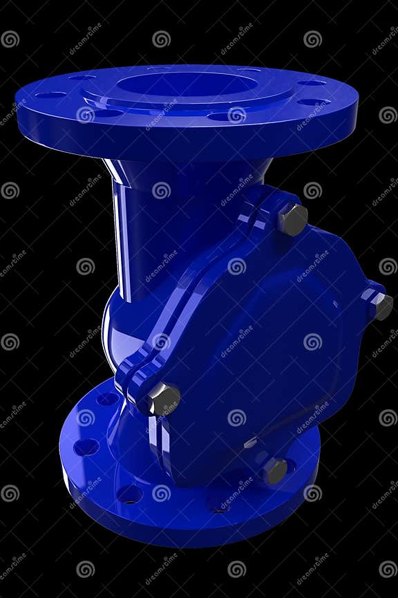 Blue Valve on Black Background. Stock Illustration - Illustration of ...