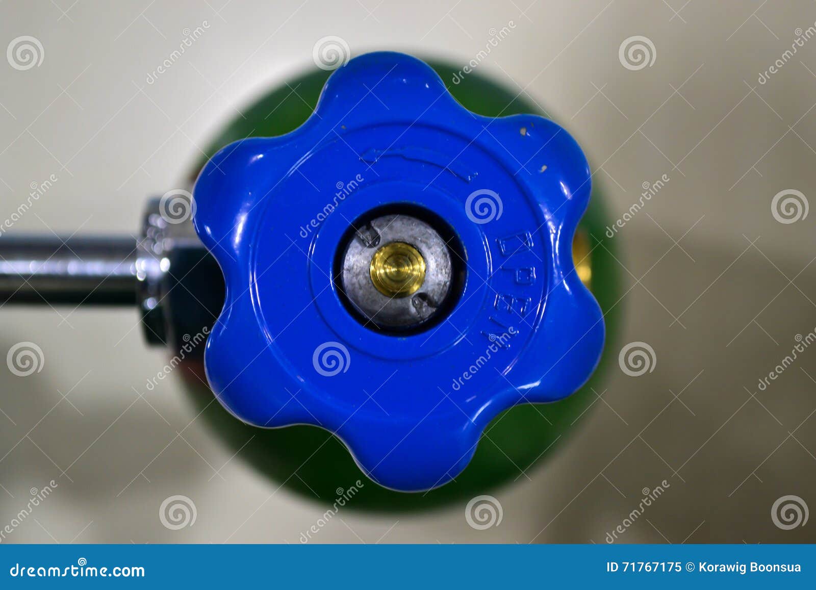 Blue valve pressure stock image. Image of construction - 71767175