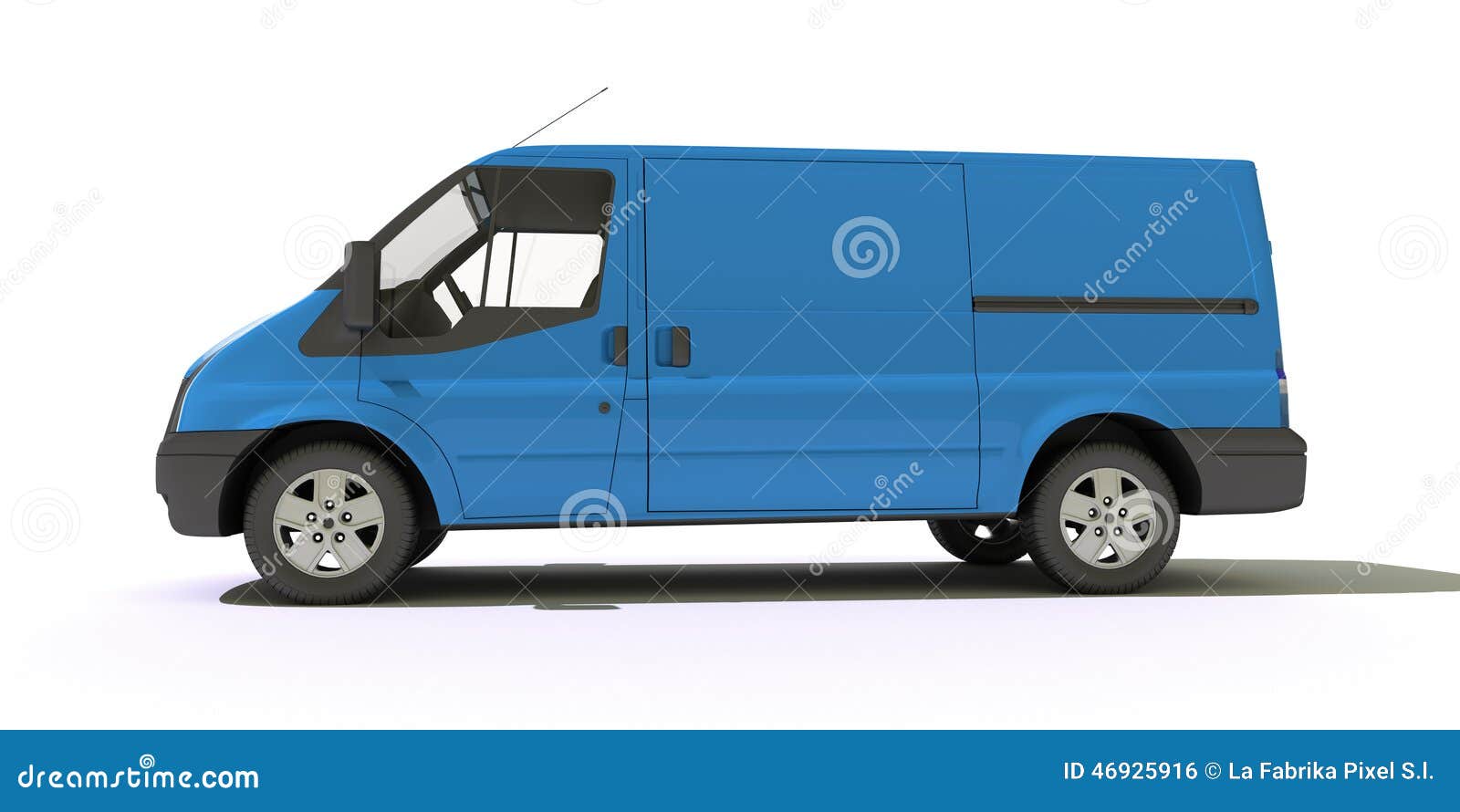 Blue Van Ready for Branding Stock Illustration - Illustration of ...
