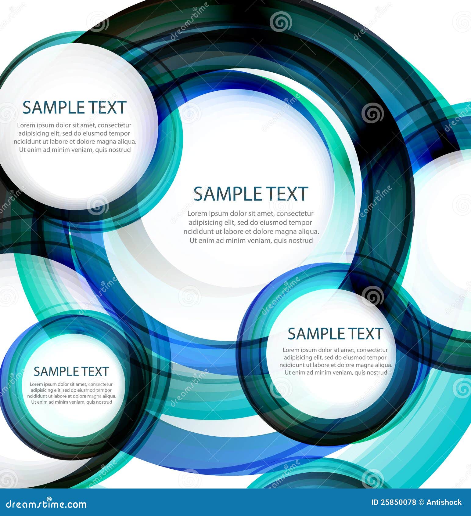 Blue Vector Abstract Swirl Banner Stock Vector - Illustration of effect ...