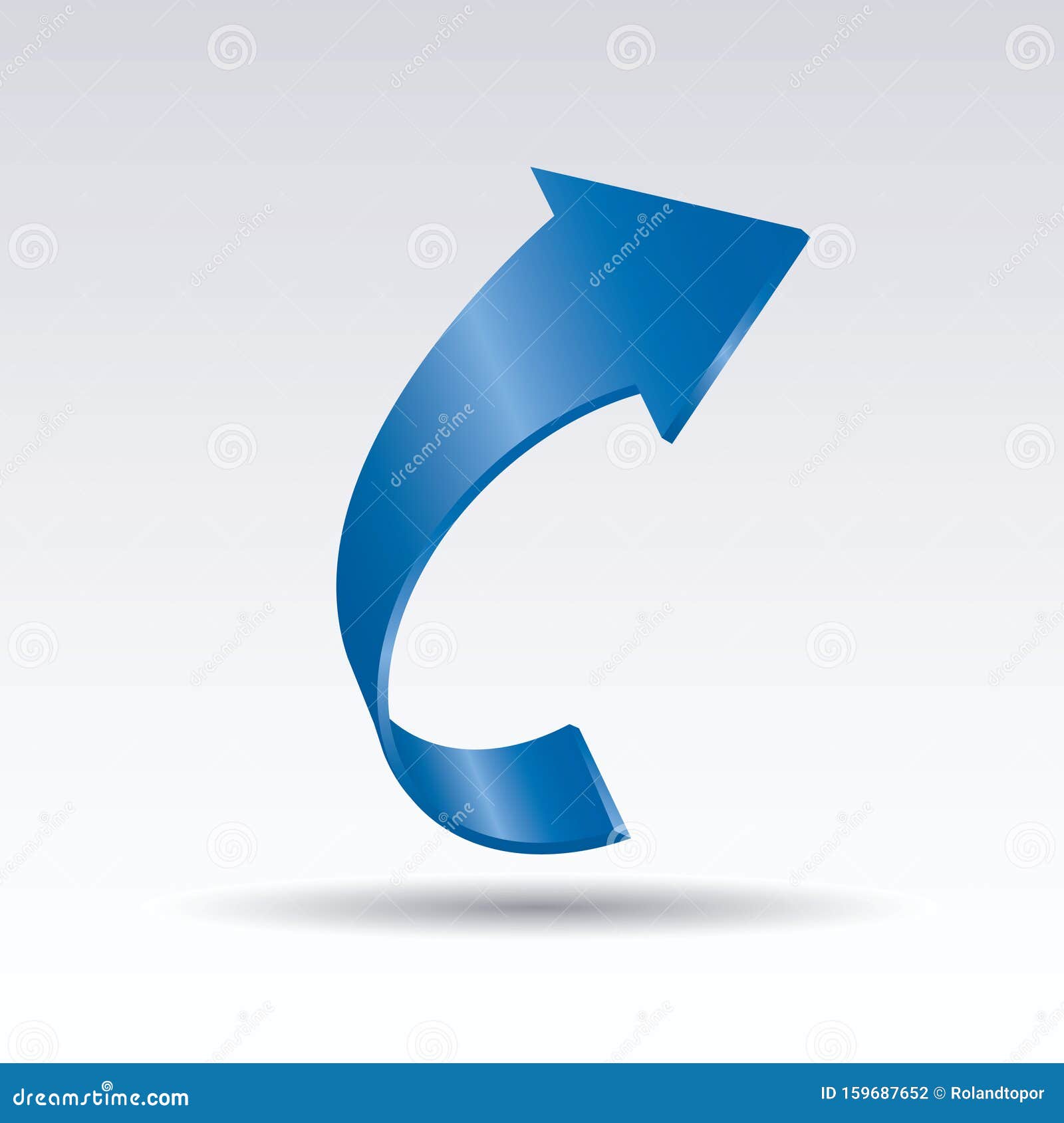 Blue Vector Arrow 3d. Graphic Element for Web and Design Stock Vector ...