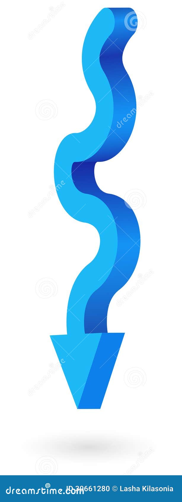 Blue Vector Arrow stock illustration. Illustration of moving - 30661280