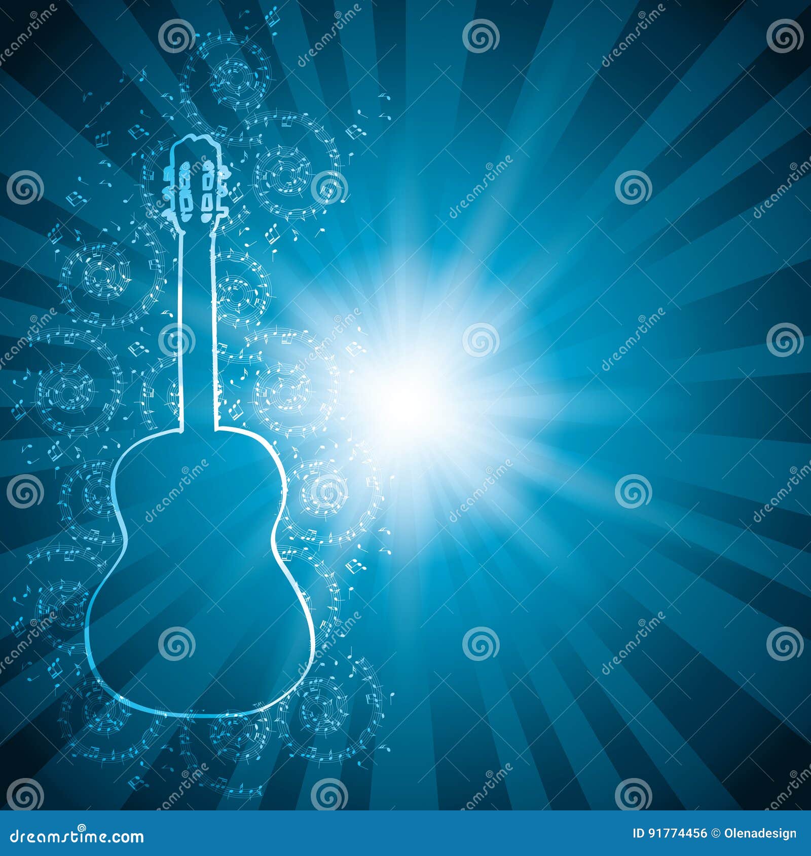Music Notes Rays Stock Illustrations – 327 Music Notes Rays Stock ...