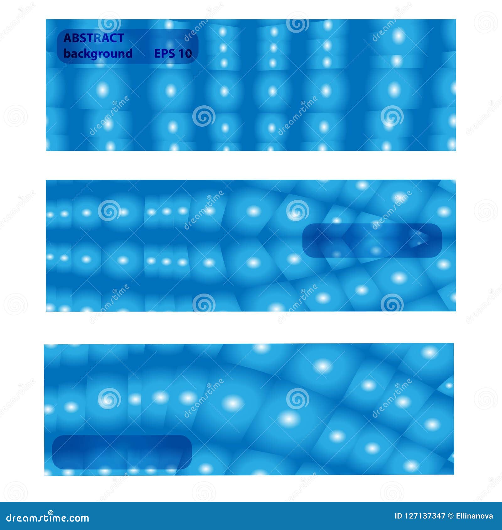 Blue Vector Banner Set with Lighting Elements Stock Vector ...