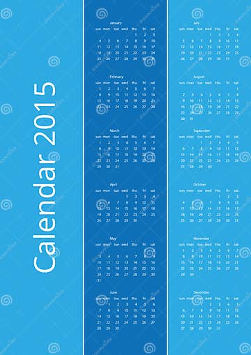 Blue vector calendar 2015 stock vector. Illustration of leather - 48035982