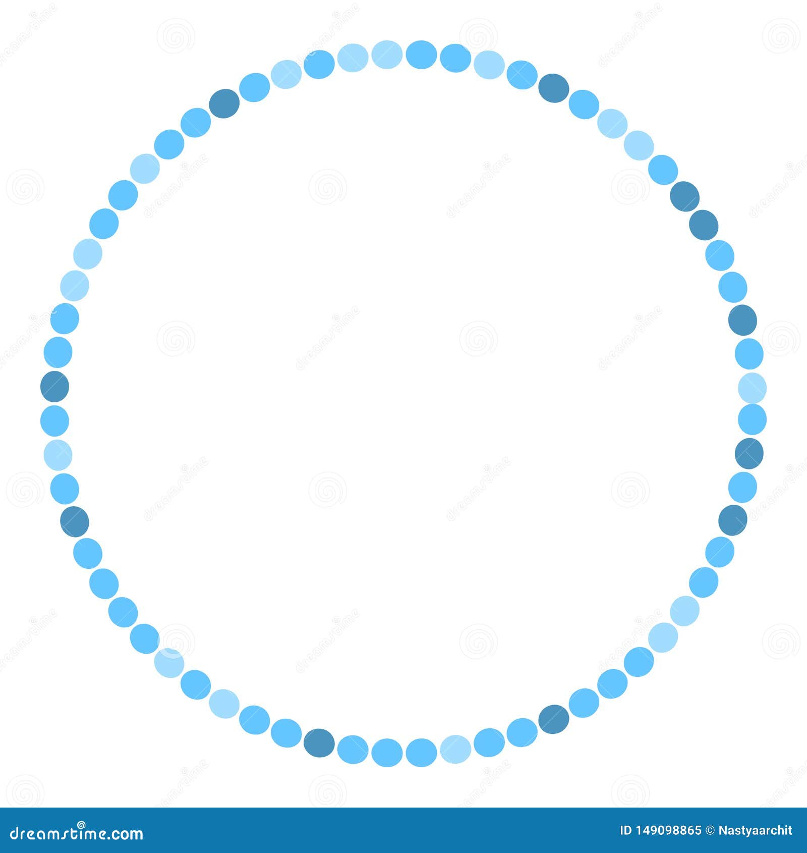 Blue Vector Circle, Round Frame Stock Illustration - Illustration of ...