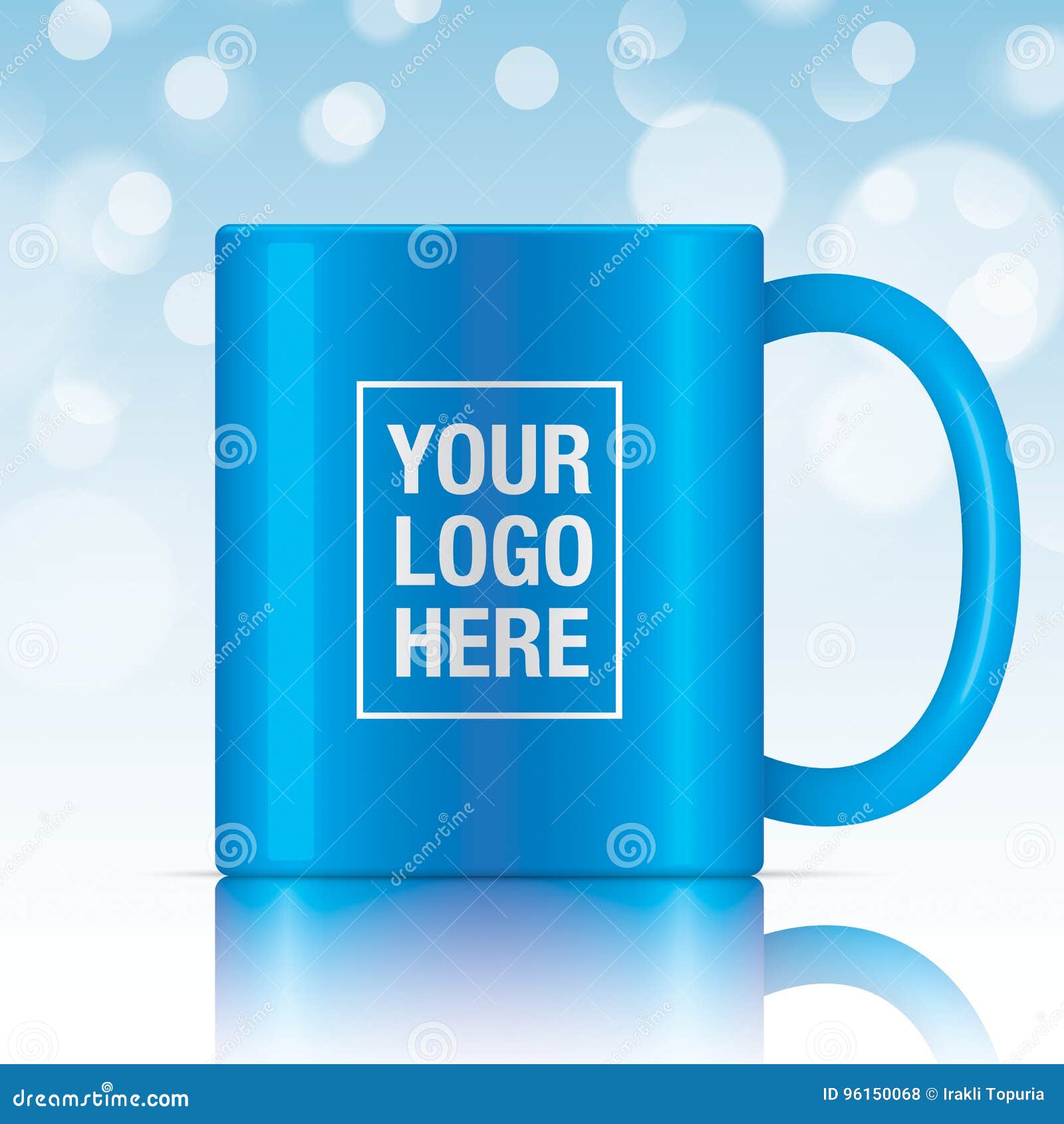 Blue vector coffee mug stock vector. Illustration of light - 96150068