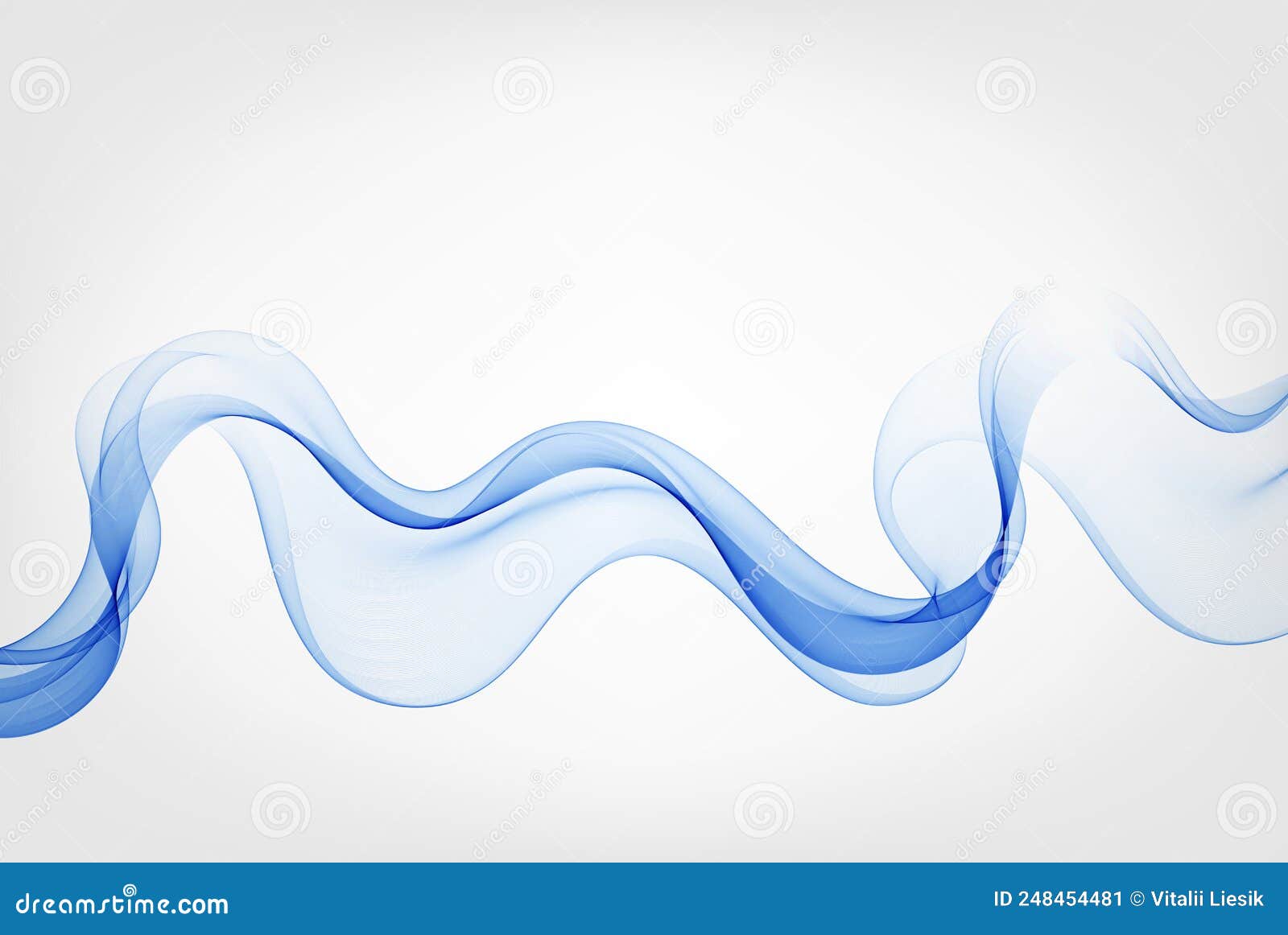 Blue Color Abstract Wave. Wave Design Element Stock Illustration ...