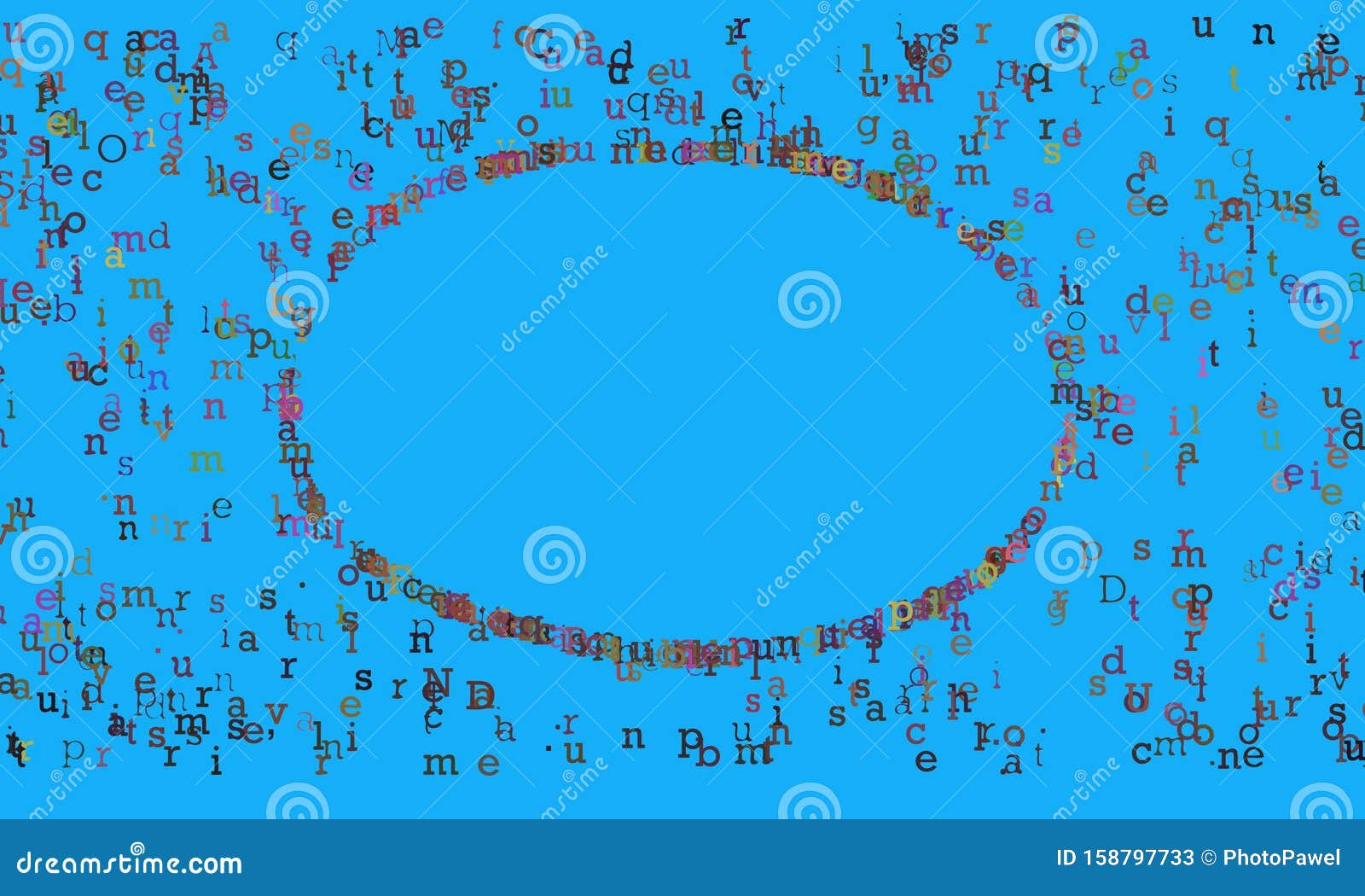 Vector Colorful Random Background Made from Alphabet Symbols, Letters ...