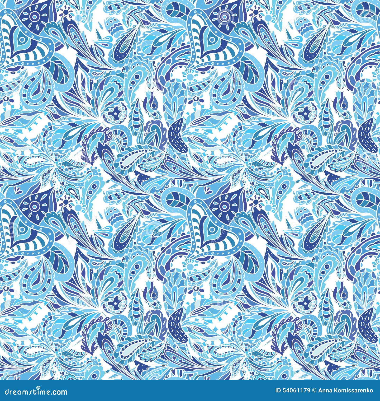Blue Vector Creative Pattern Stock Vector - Illustration of indian ...