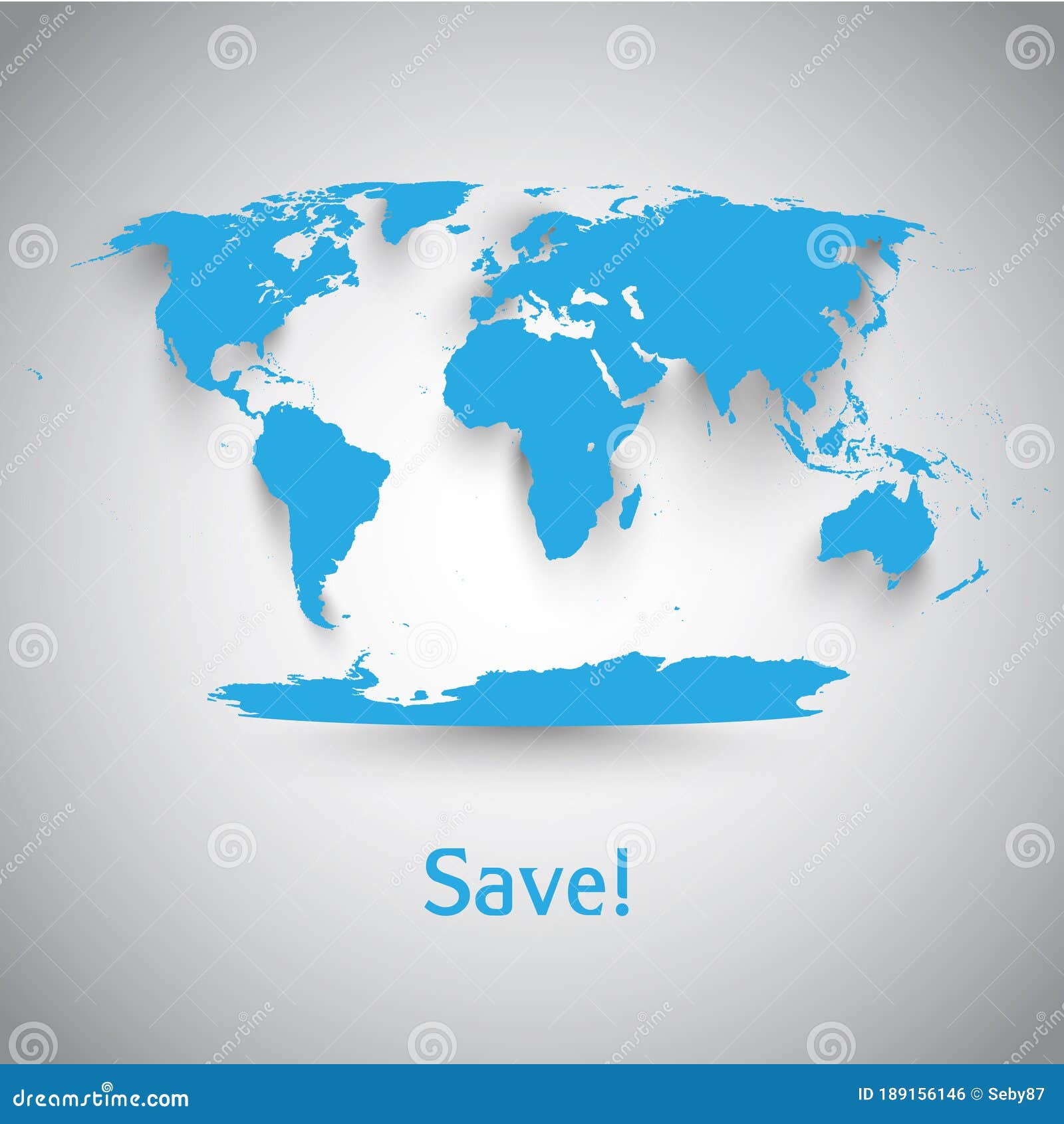 Blue Vector Earth Map, Eps10 Stock Vector - Illustration of network ...