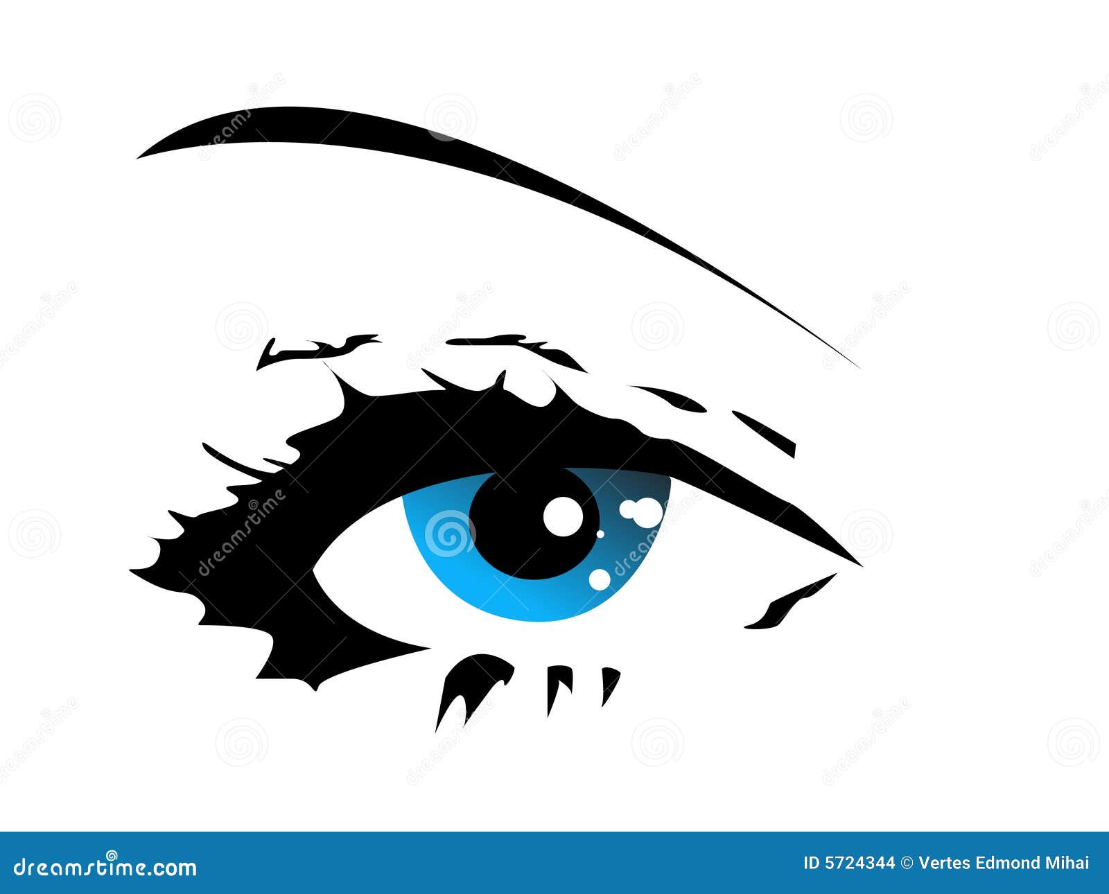 Blue vector eye stock vector. Illustration of background - 5724344