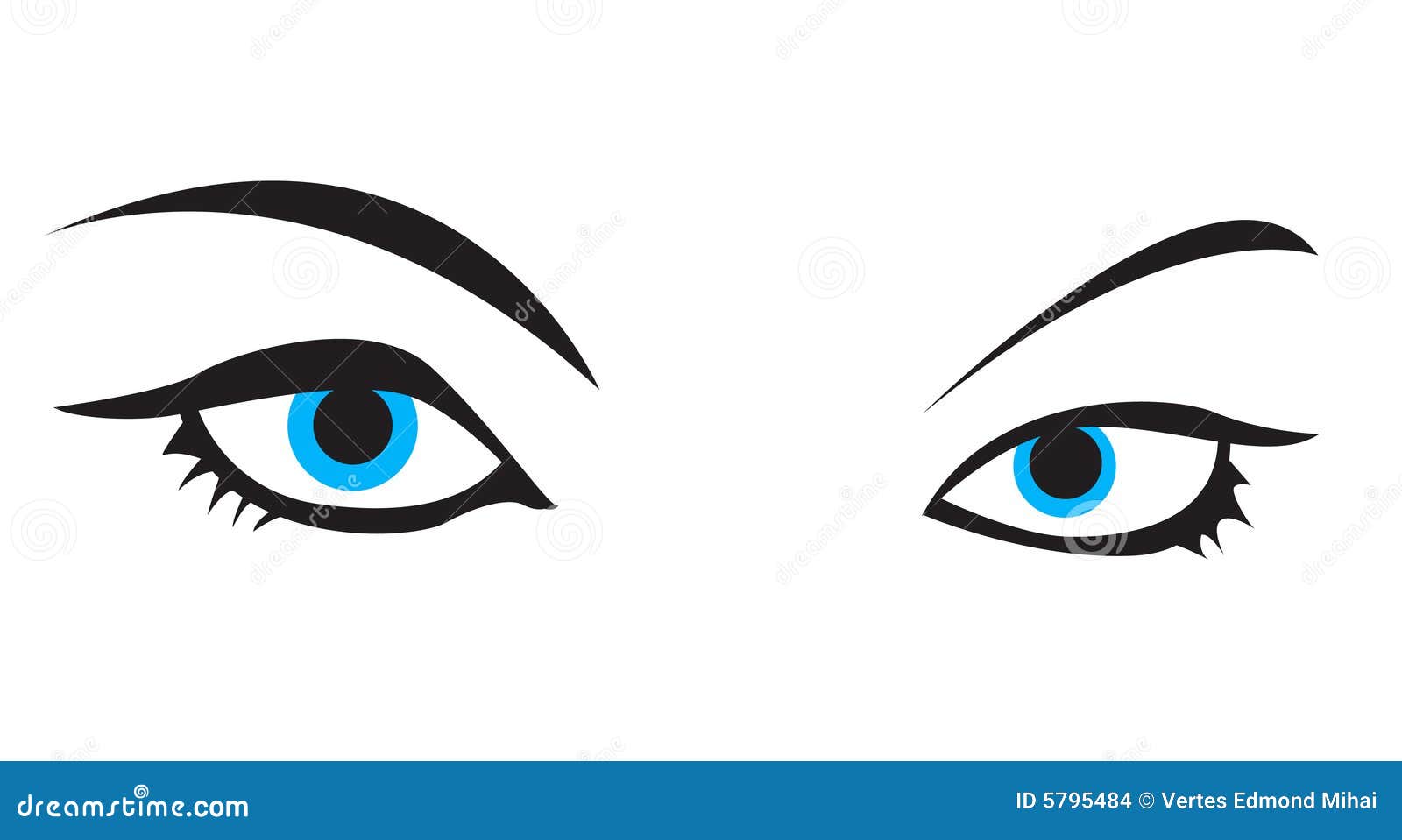 Blue vector eye stock vector. Illustration of tone, abstract - 5795484