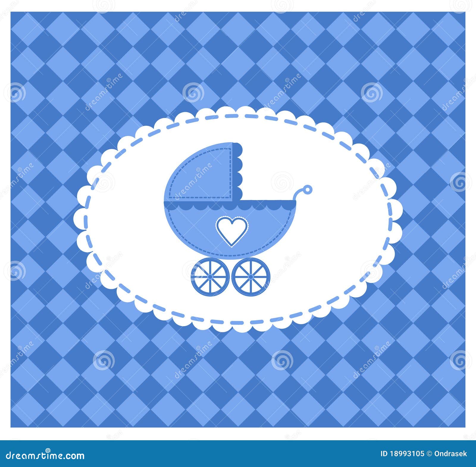 Blue Vector Illustration of a Baby Stock Illustration - Illustration of ...