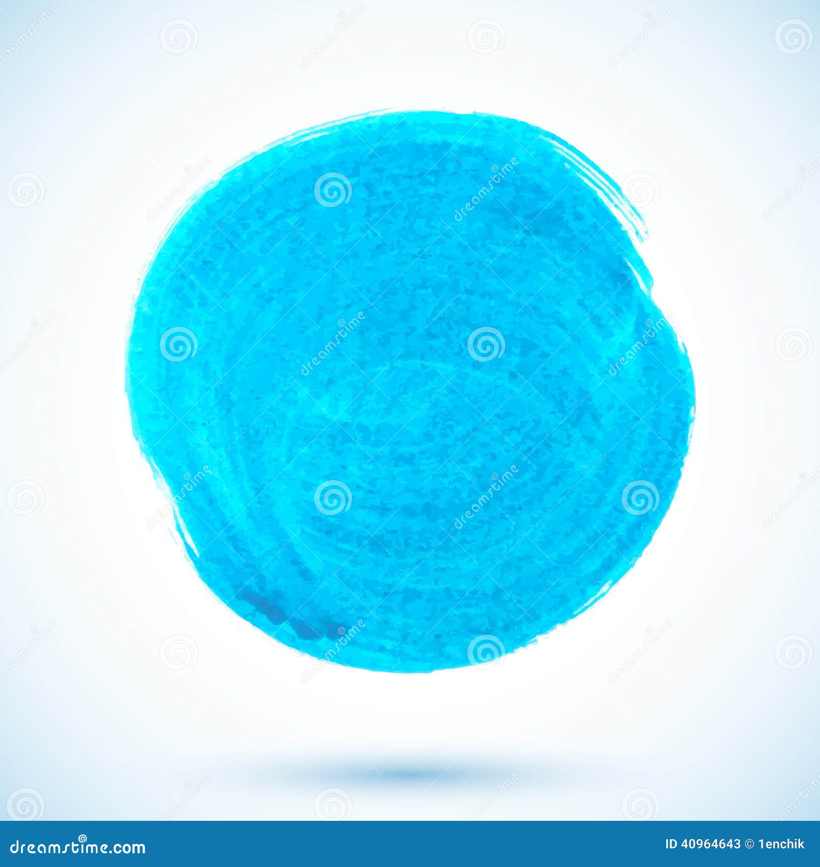 Blue Vector Isolated Acrylic Painted Circle Stock Vector - Illustration ...