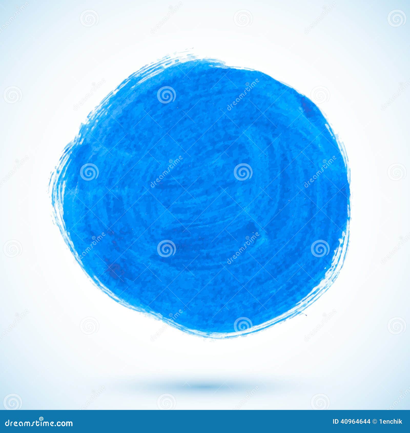 Blue Vector Isolated Acrylic Painted Circle Stock Vector - Illustration ...