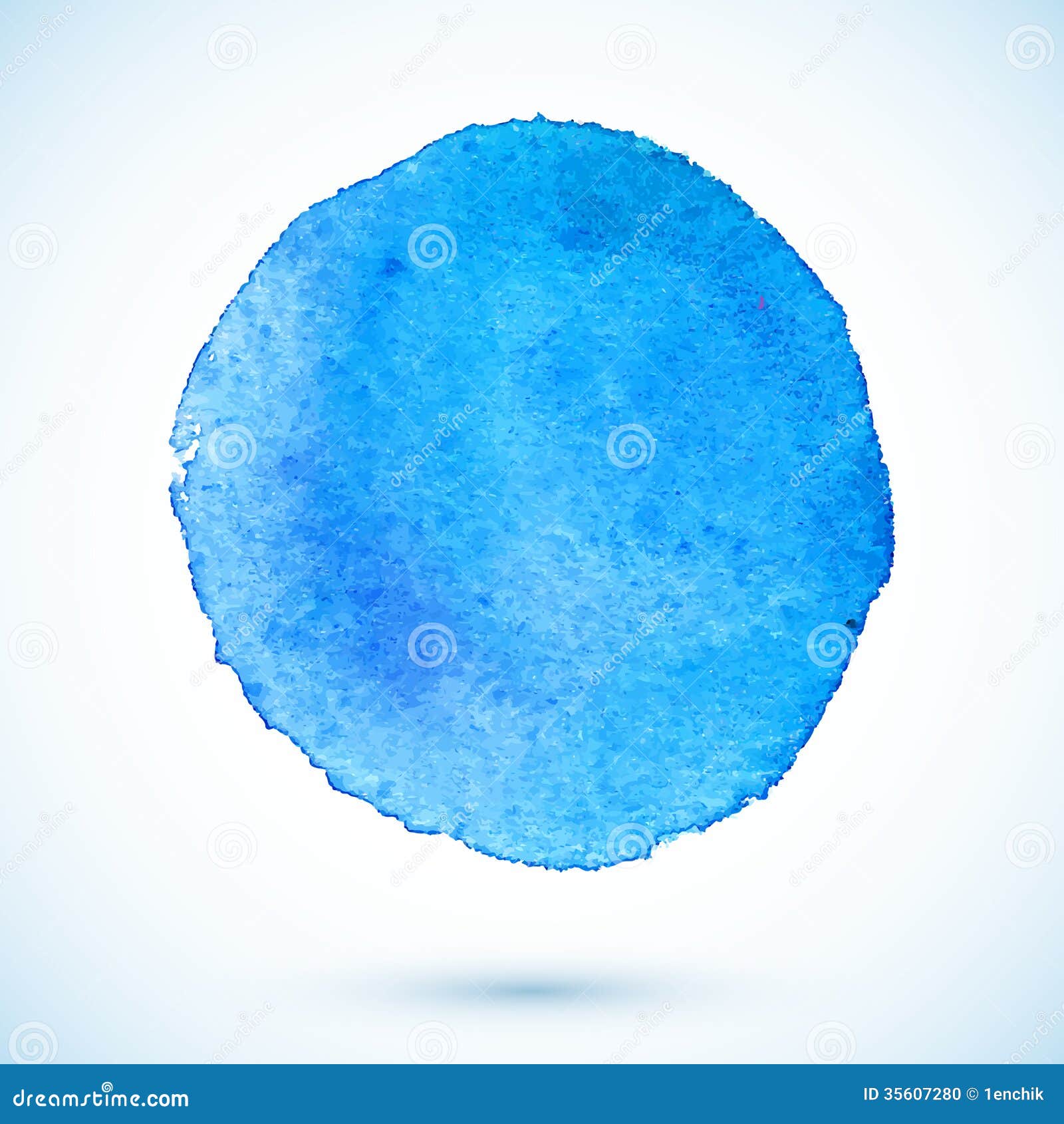 Blue Vector Isolated Watercolor Paint Circle Stock Vector ...