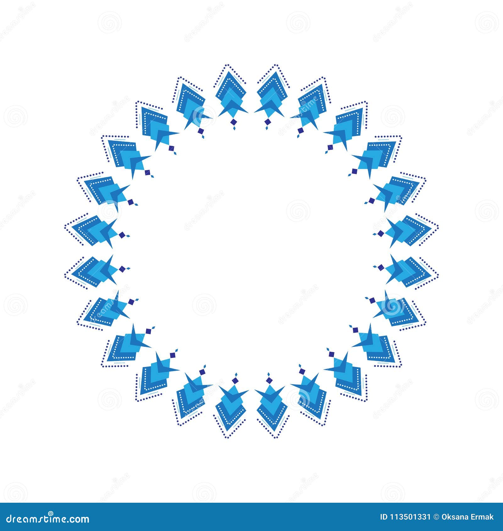 Blue Vector Mandala stock vector. Illustration of elegant - 113501331