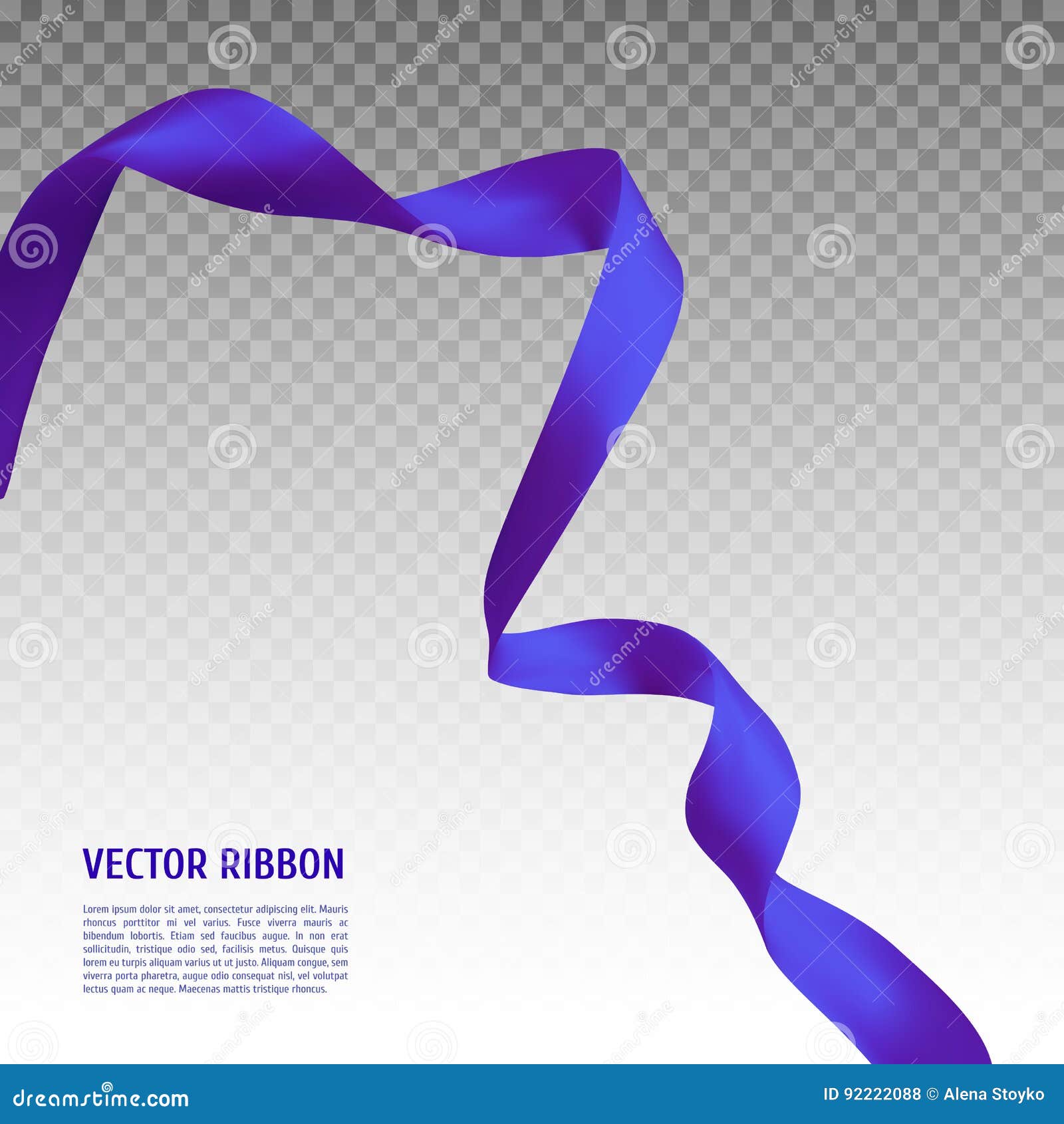 Blue vector ribbon stock vector. Illustration of element - 92222088