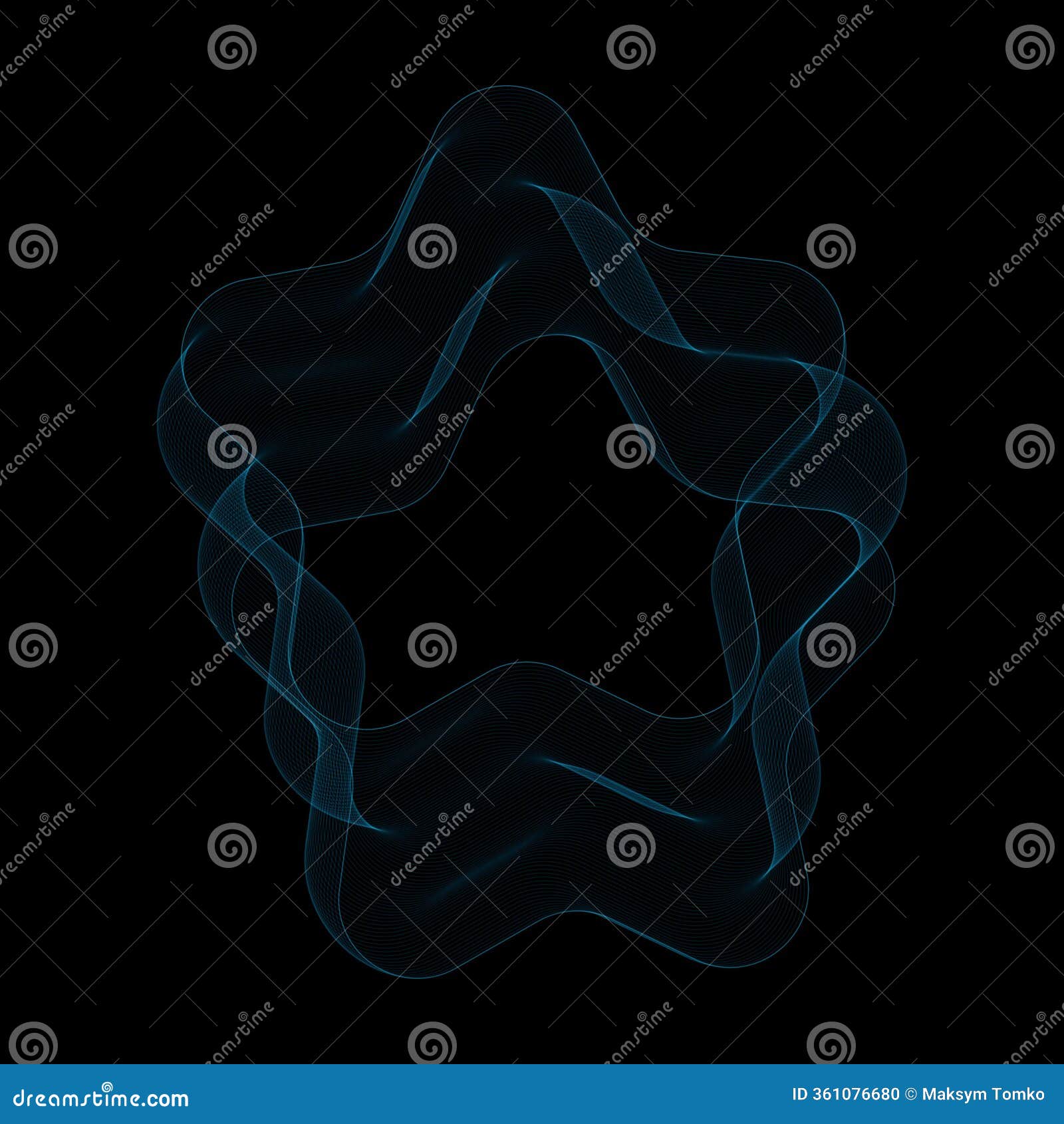 Blue Vector Round Curve. Abstract Wave. Eps 10 Stock Illustration ...