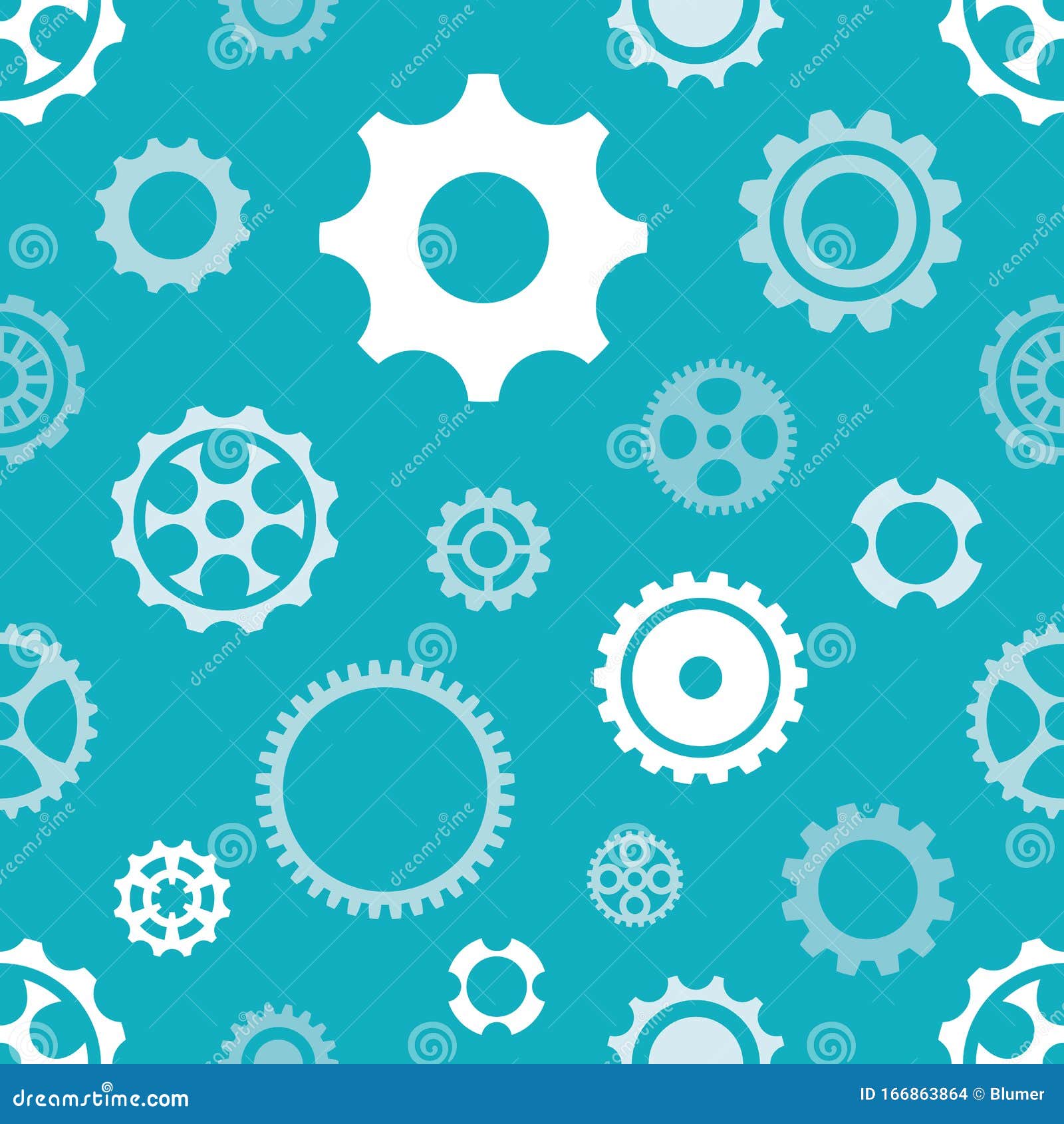 Seamless Gear Texture Cartoon Vector | CartoonDealer.com #25396495