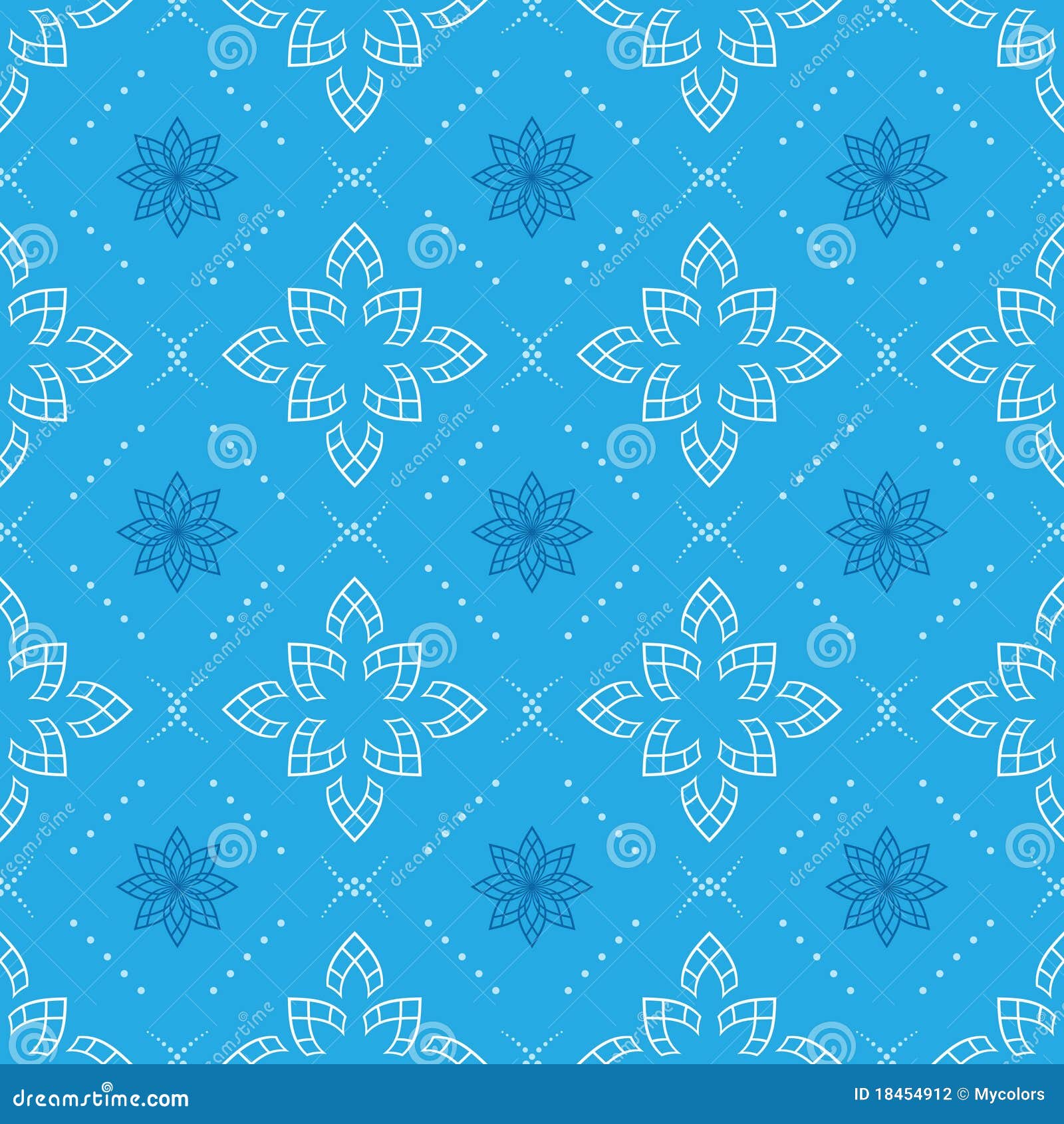 Blue Vector Seamless Pattern Stock Vector - Illustration of textile ...
