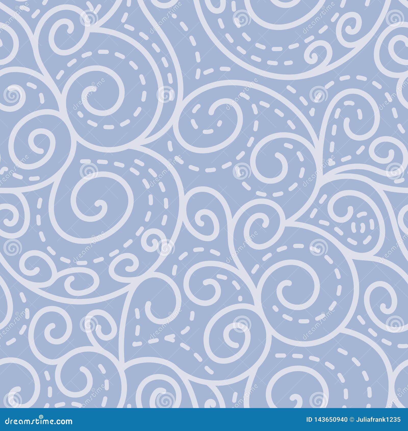 Blue Vector Seamless Pattern with Ornate Swirls Stock Vector ... Blue Vector Seamless Pattern with Ornate Swirls Stock Vector ...
