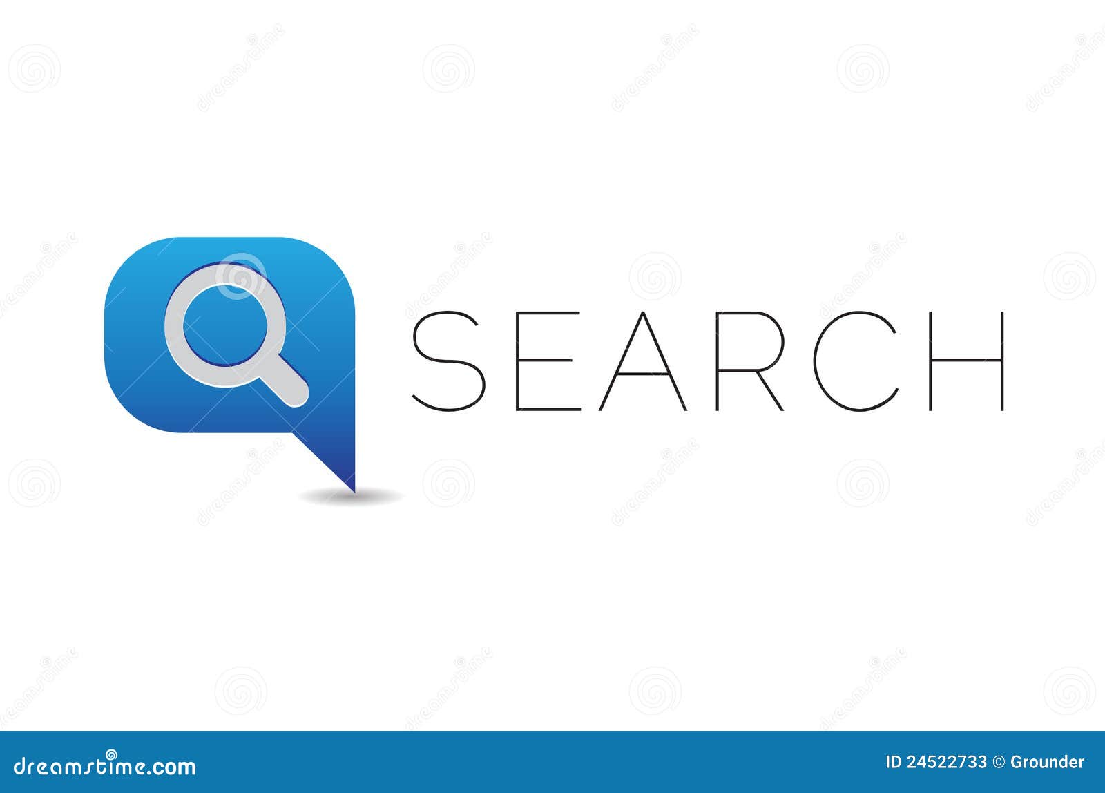 Blue vector search button stock vector. Illustration of label - 24522733