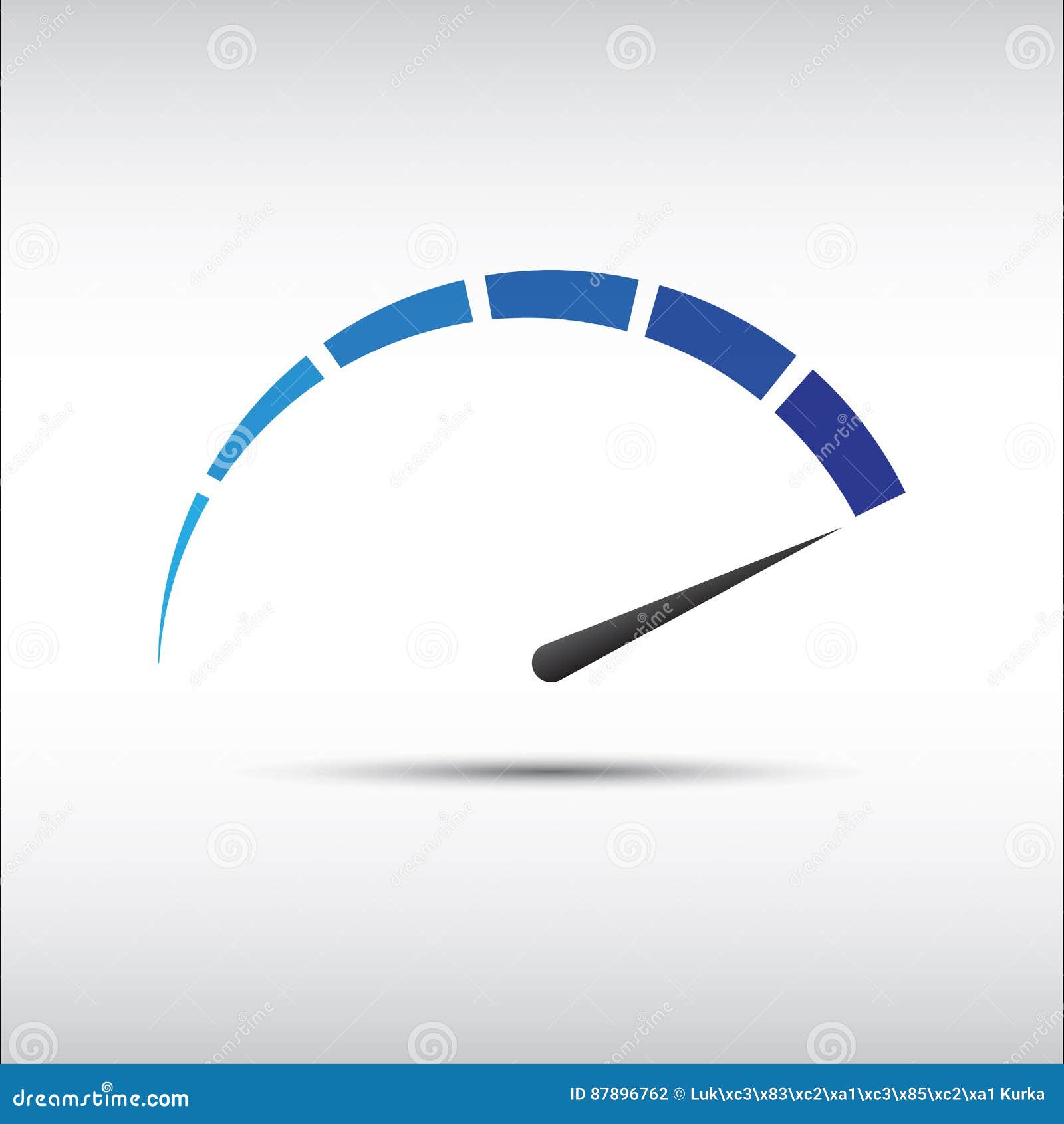 Blue Vector Tachometer Speedometer Icon Stock Vector Illustration Of Blue Auto 87896762
