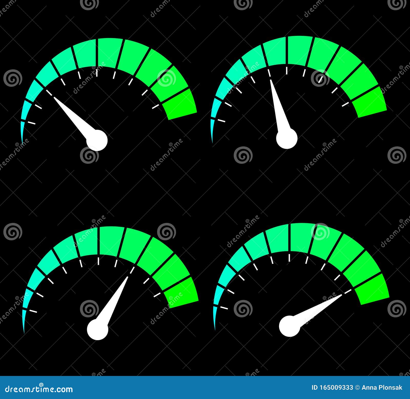 Blue Vector Tachometer, Speedometer Icon, Performance Measurement ...