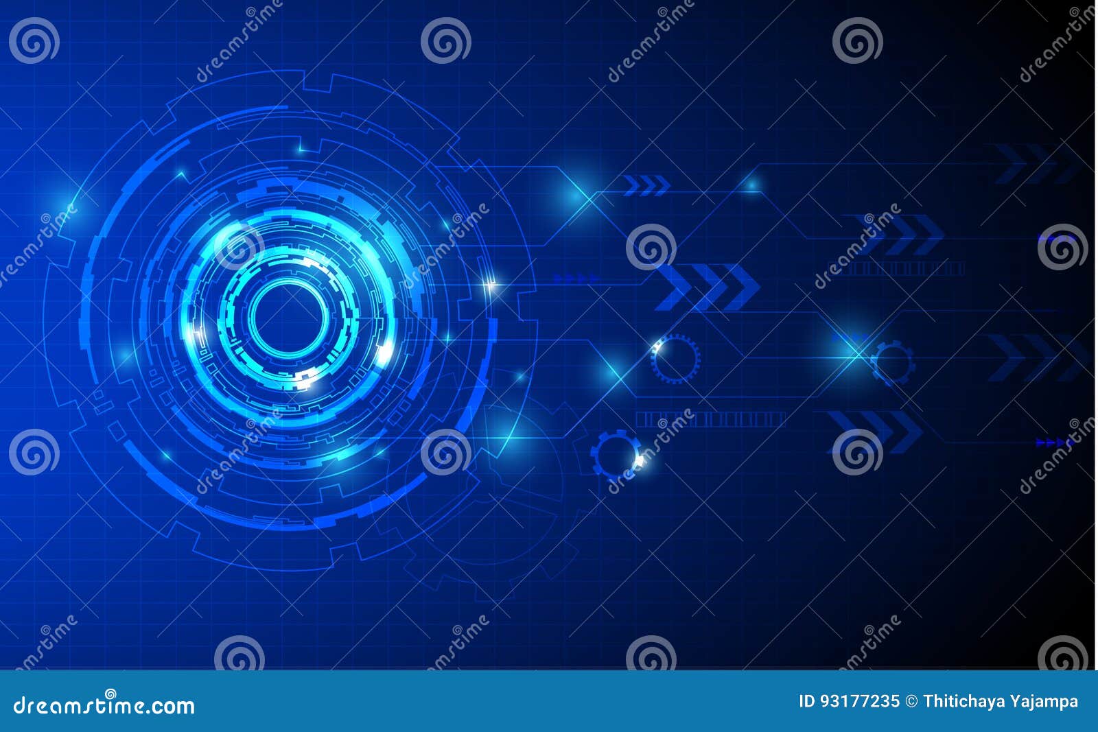 Blue Vector Tech Background,digital Business. Stock Vector ...