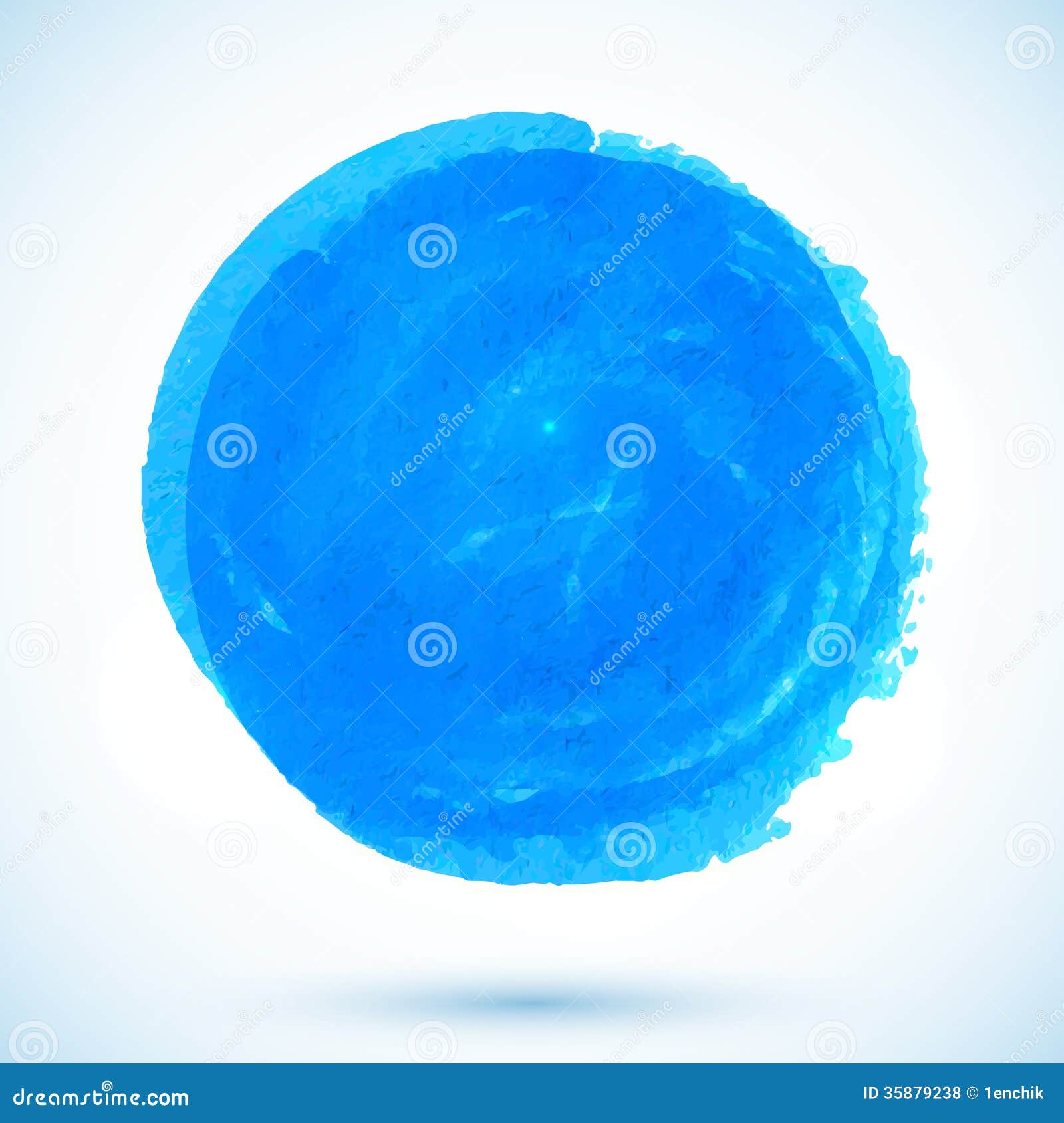 Blue Vector Watercolor Circle Stain Stock Vector - Illustration of drop ...