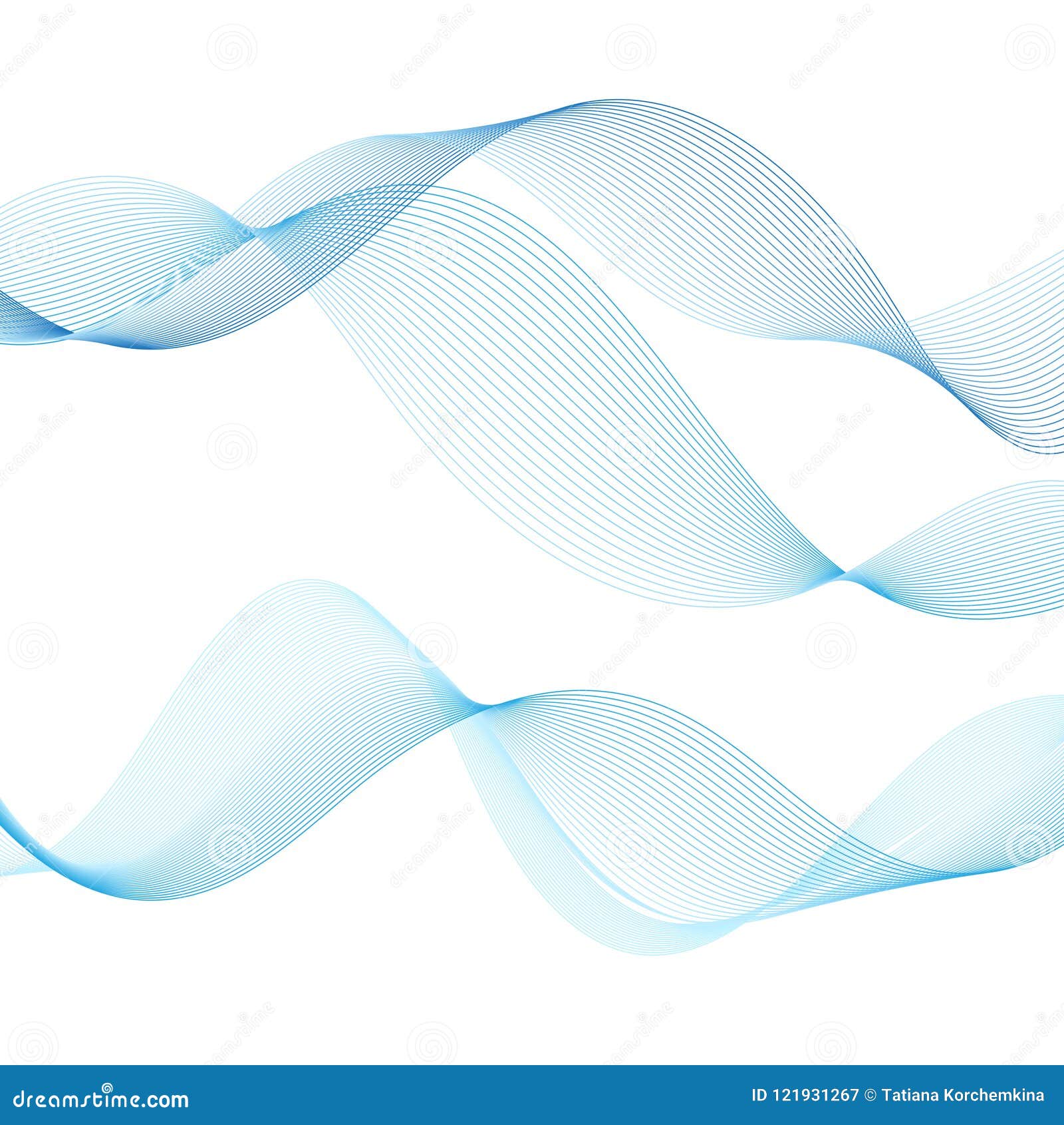 Blue vector wave stock vector. Illustration of nature - 121931267