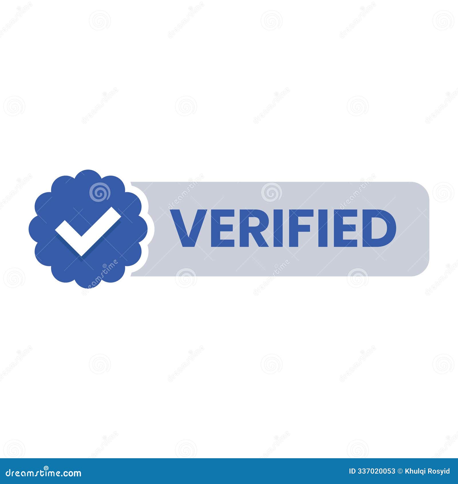 Blue Verified Label Vector Icons Stock Illustration - Illustration of ...