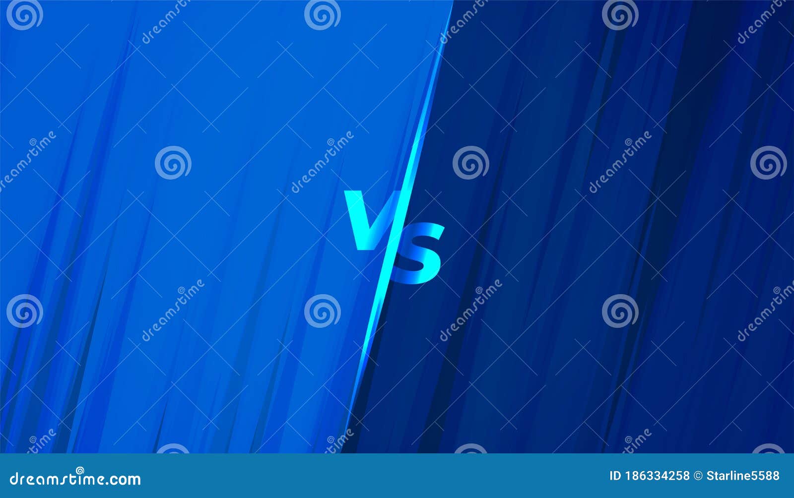 Blue Versus Vs Banner for Competition and Challenge Stock Vector ...