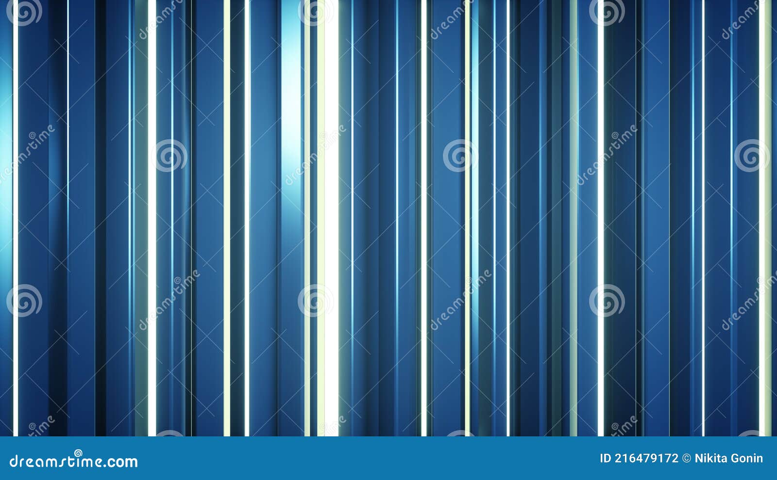 Blue Vertical Bars 3D Rendering Stock Illustration - Illustration of ...