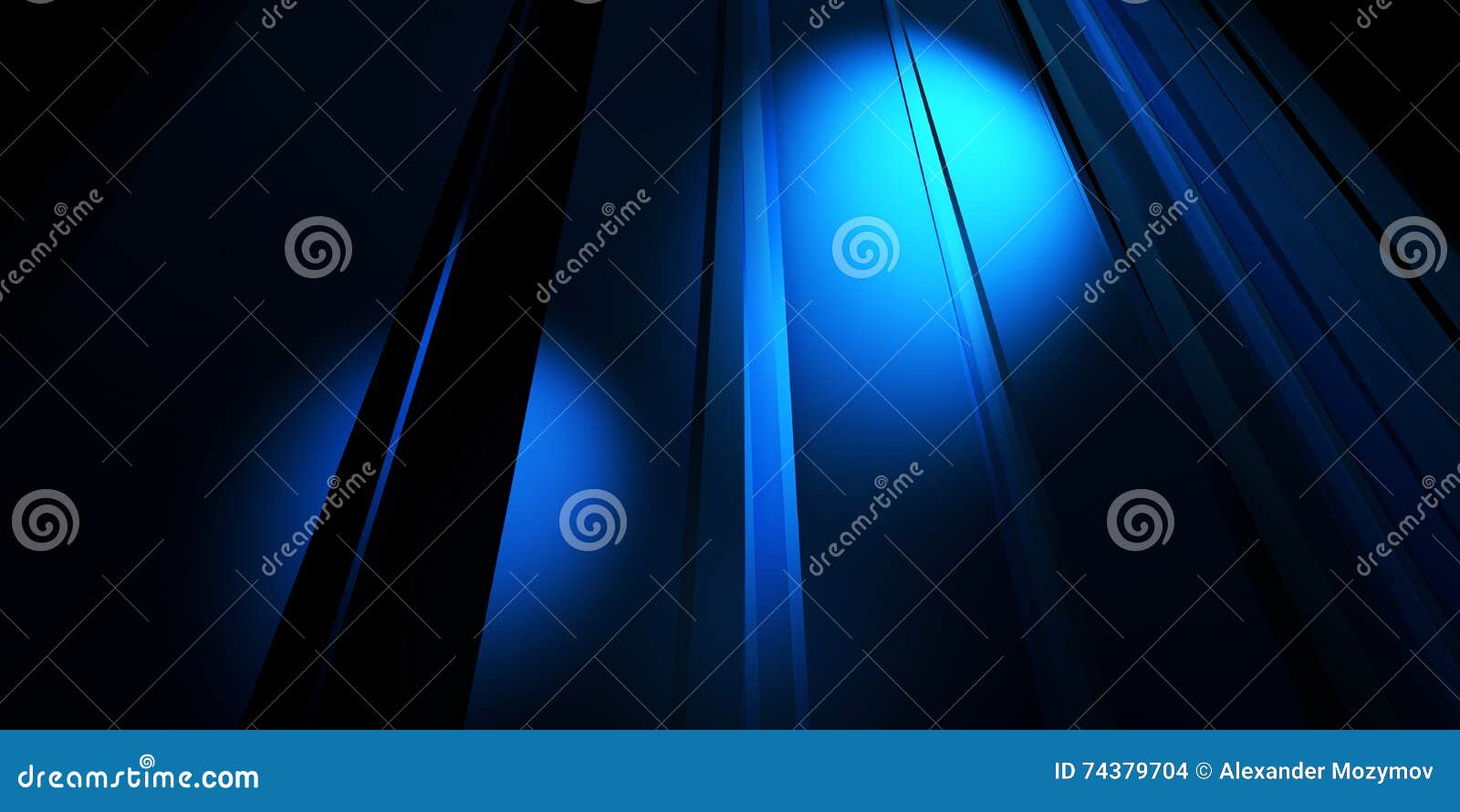 Blue Vertical Lines with Spot Light Stock Illustration - Illustration ...
