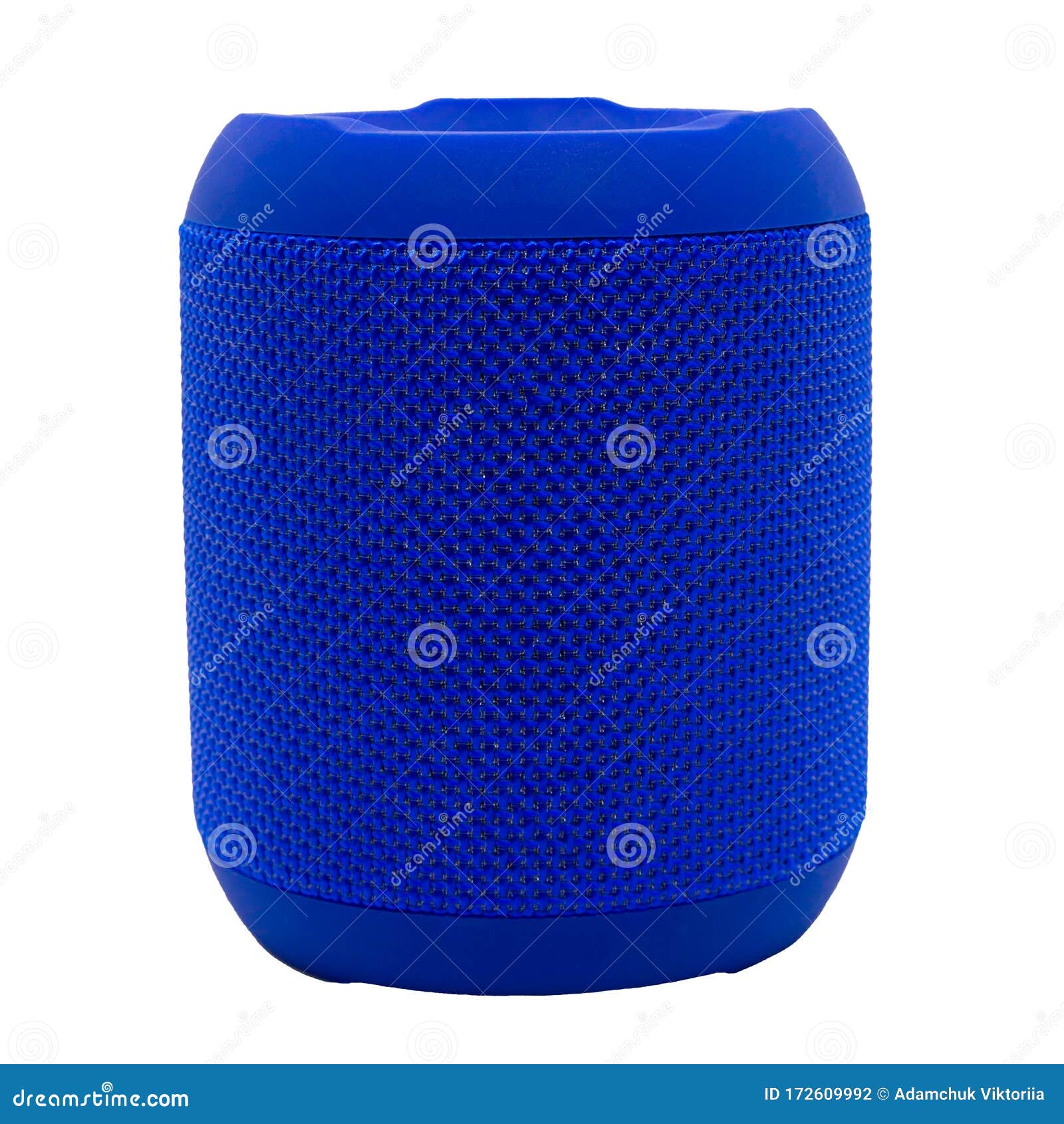Blue Vertical Portable Speaker Bluetooth Isolated on a White Background ...