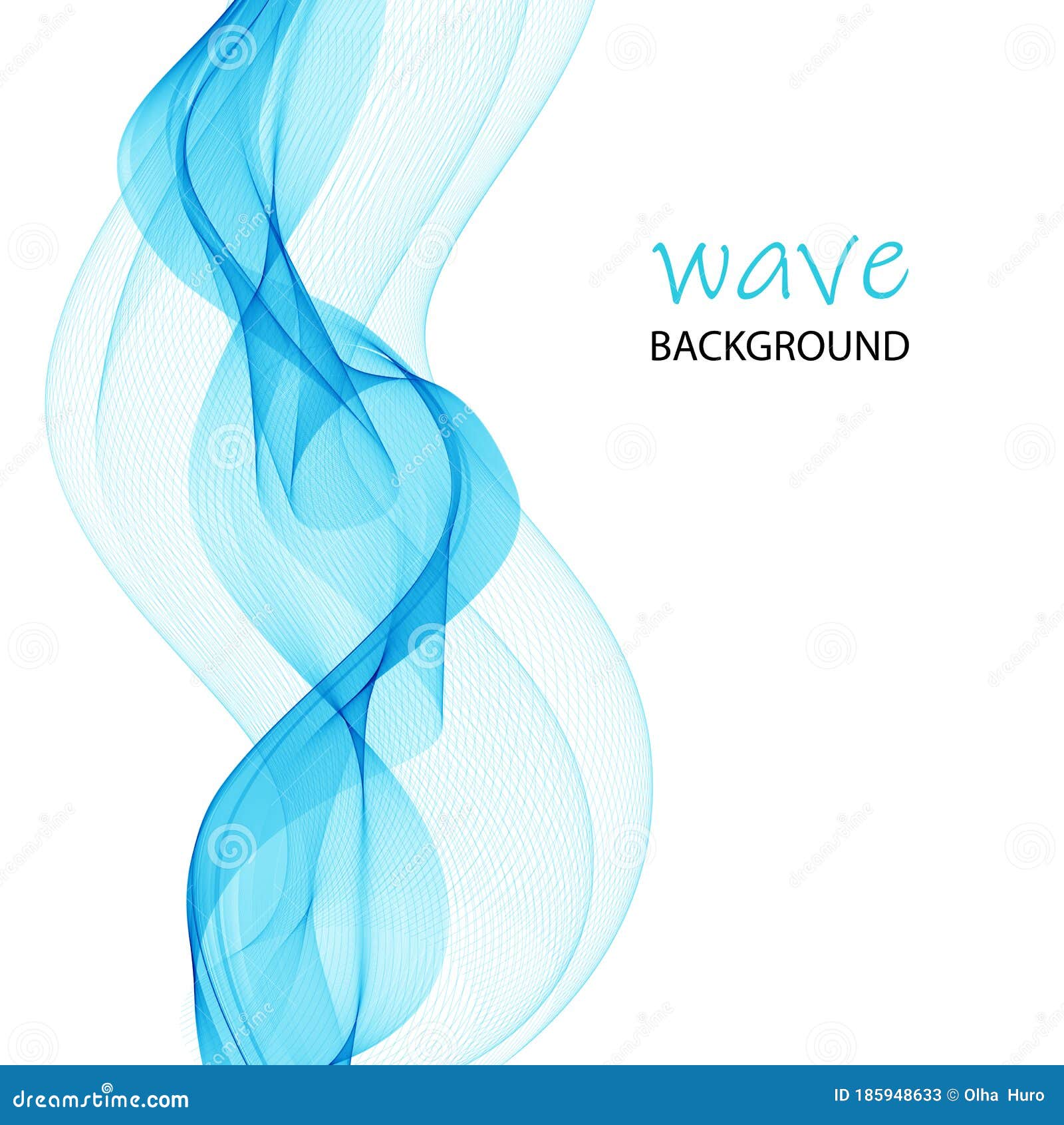 Blue Vertical Vortex Wave on a White Background. Vector Stock Vector ...