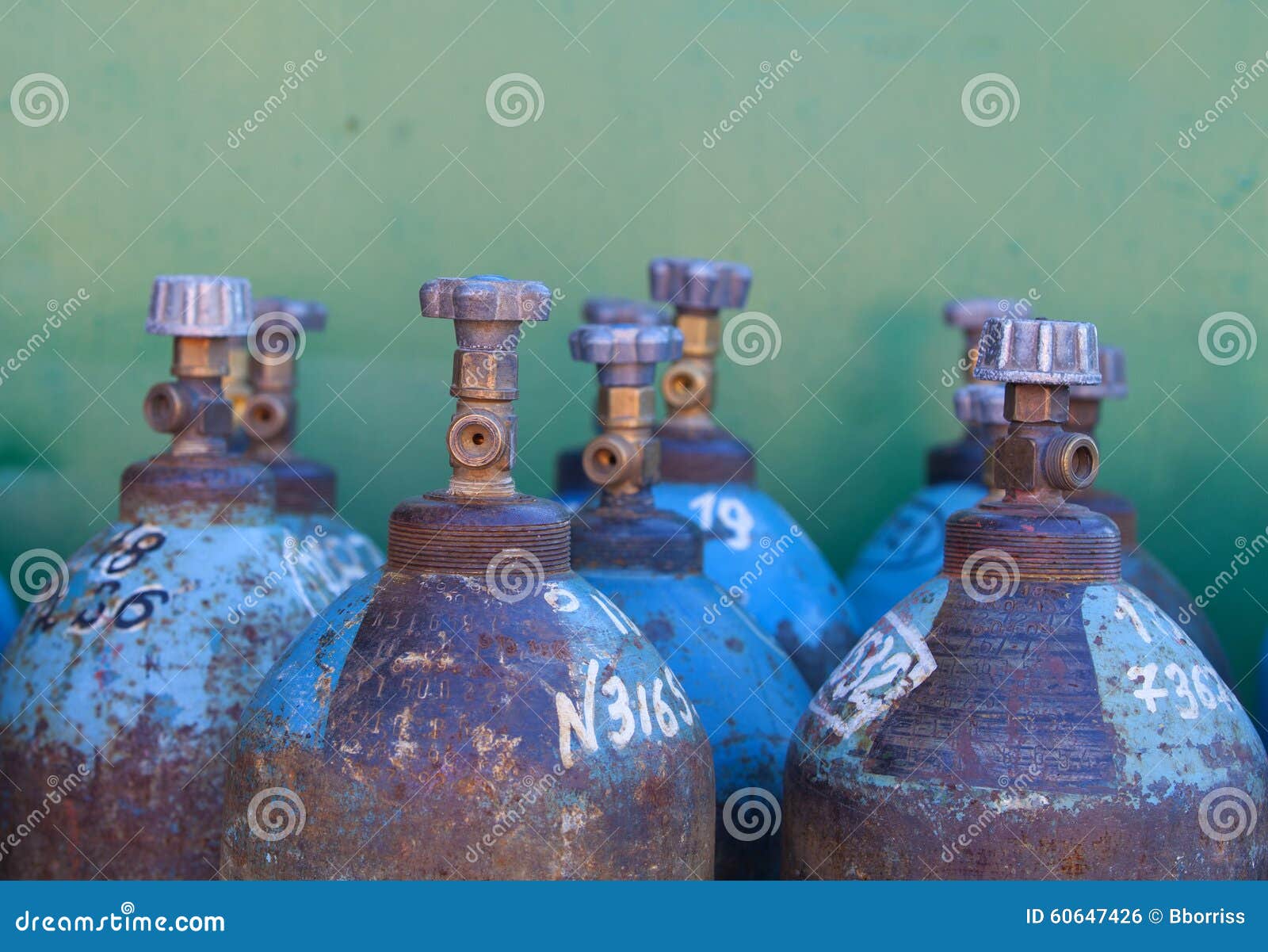 Blue Vessels for Liquid Gas Stock Photo - Image of medium, power: 60647426